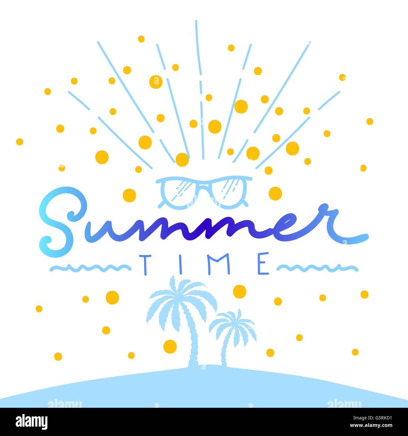 Summer Time Vector Illustration Stock Vector Image & Art - Alamy