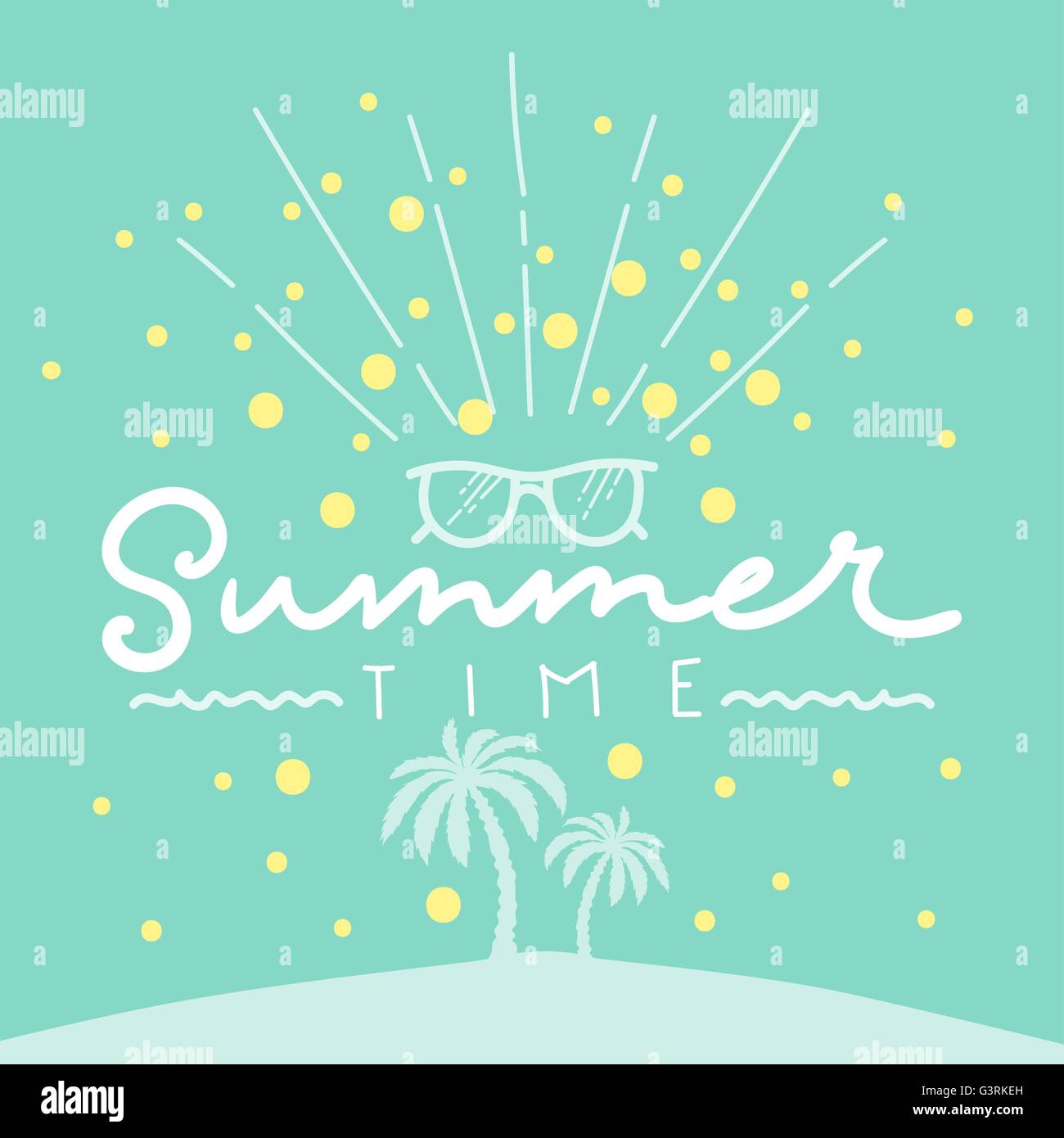 Summer Time Vector Illustration Stock Vector Image & Art - Alamy