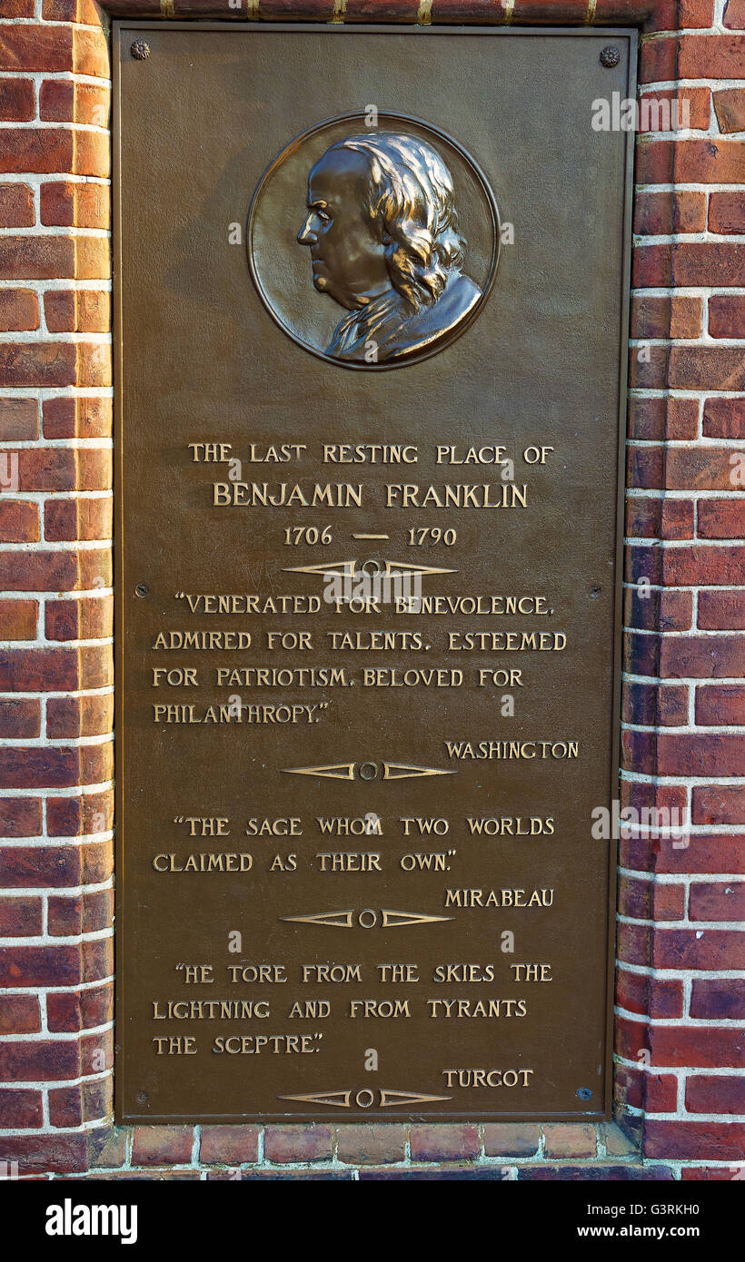 Philadelphia, USA - May 5, 2015: Lettering at Graveyard at Christ ...
