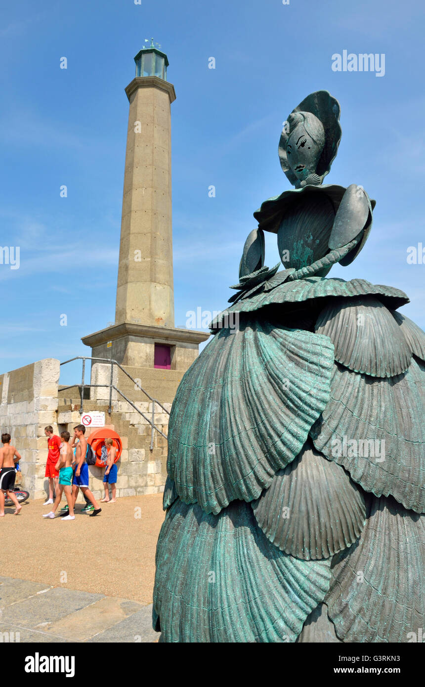 Margate, Kent, England, UK. Mrs Booth, the Shell Lady of Margate (Ann ...