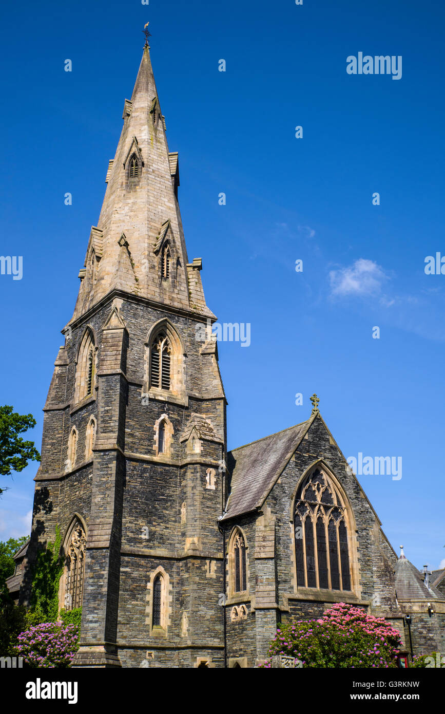 A view of the beautiful St. Marys church in Ambleside, Cumbia Stock ...