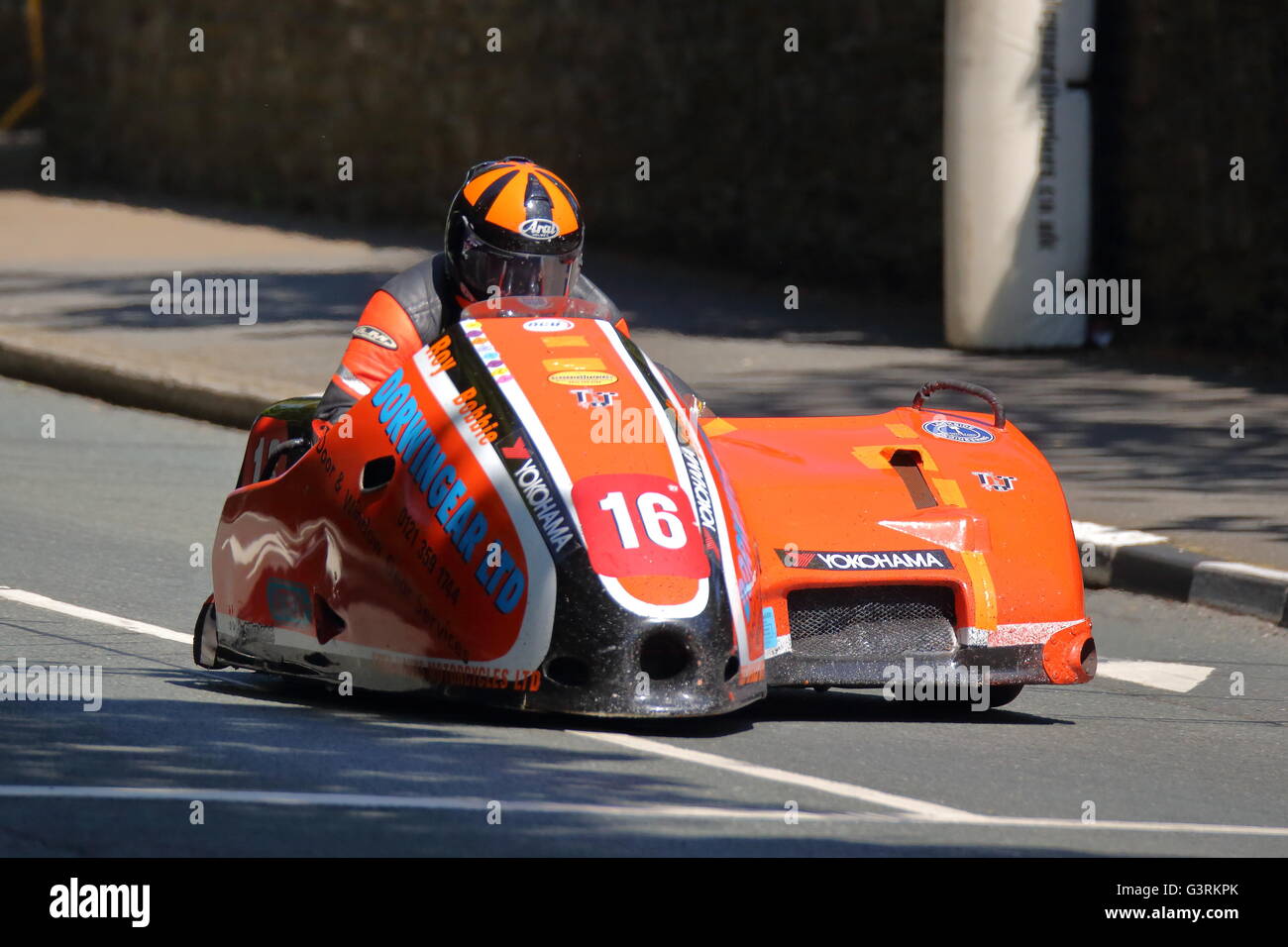 Roy Hanks and his partner Kevin Perry in their sidecar at the 2015 ...