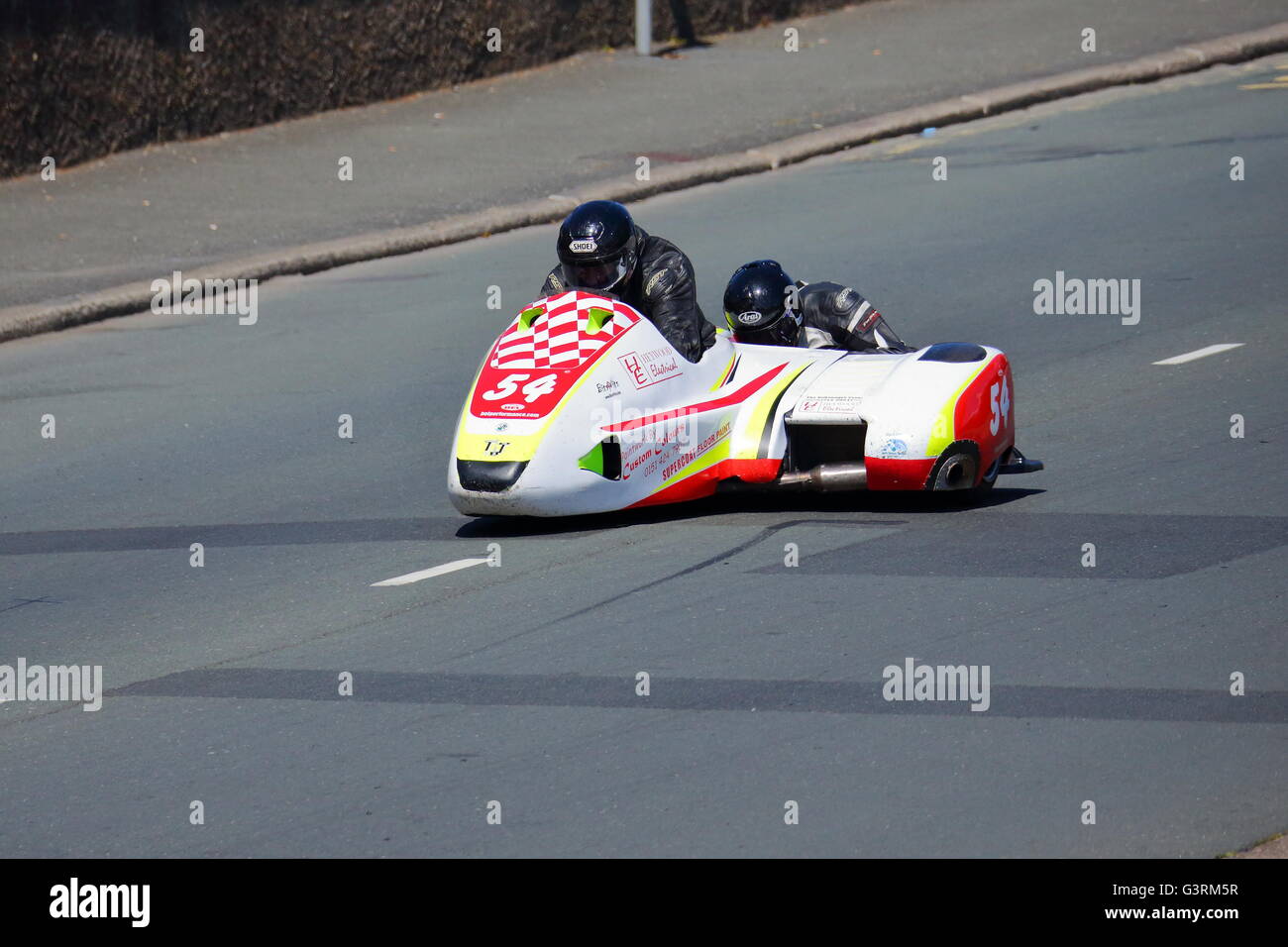 John Shipley and his partner Ian Cunliffe in their sidecar at the 2015 ...