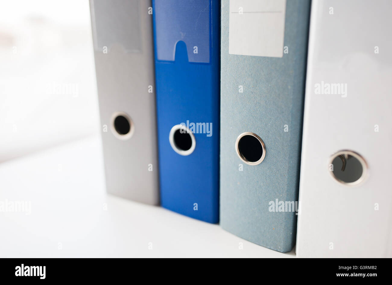 close up of ring binders on office table Stock Photo - Alamy
