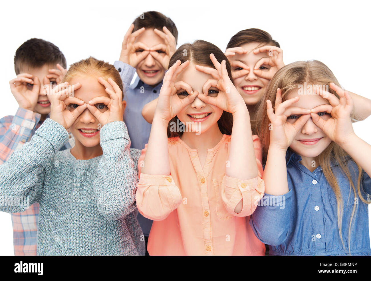 happy children making faces and having fun Stock Photo - Alamy