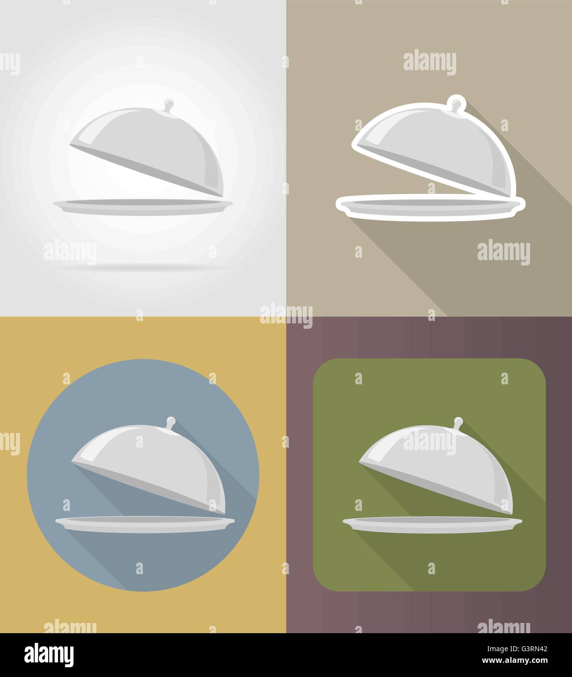 Tray of objects Stock Vector Images - Alamy