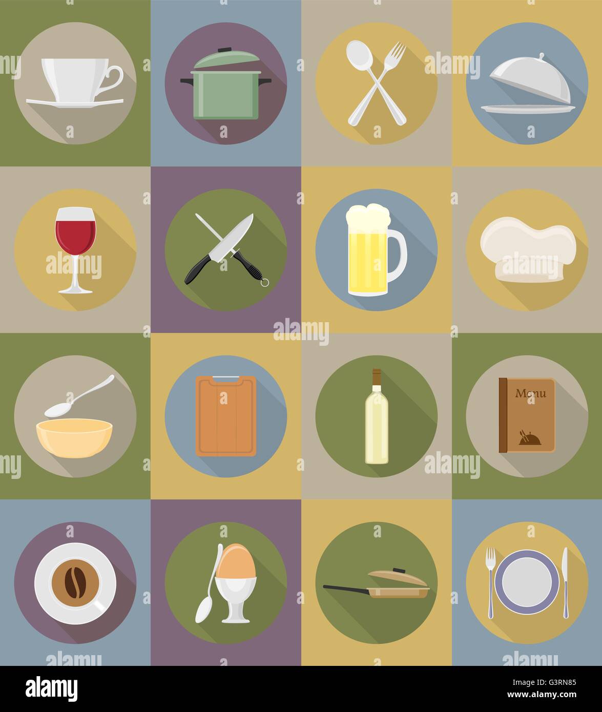 objects and equipment for the food vector illustration isolated on ...