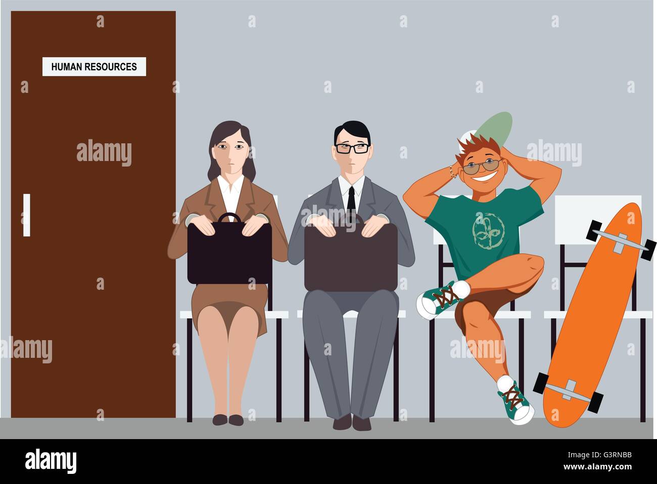 Job search young woman Stock Vector Images - Alamy