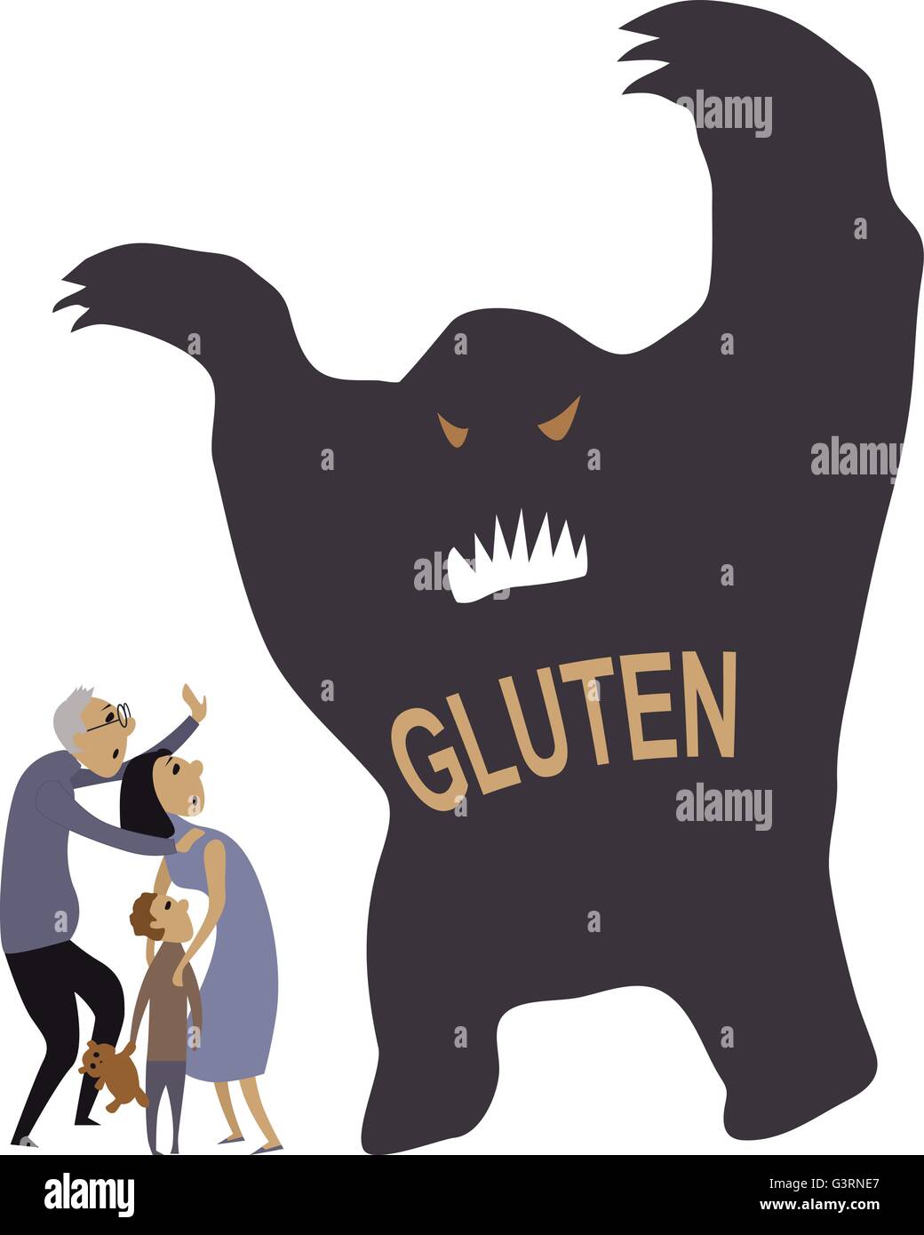 Gluten intolerance diet concept Stock Vector Images - Alamy