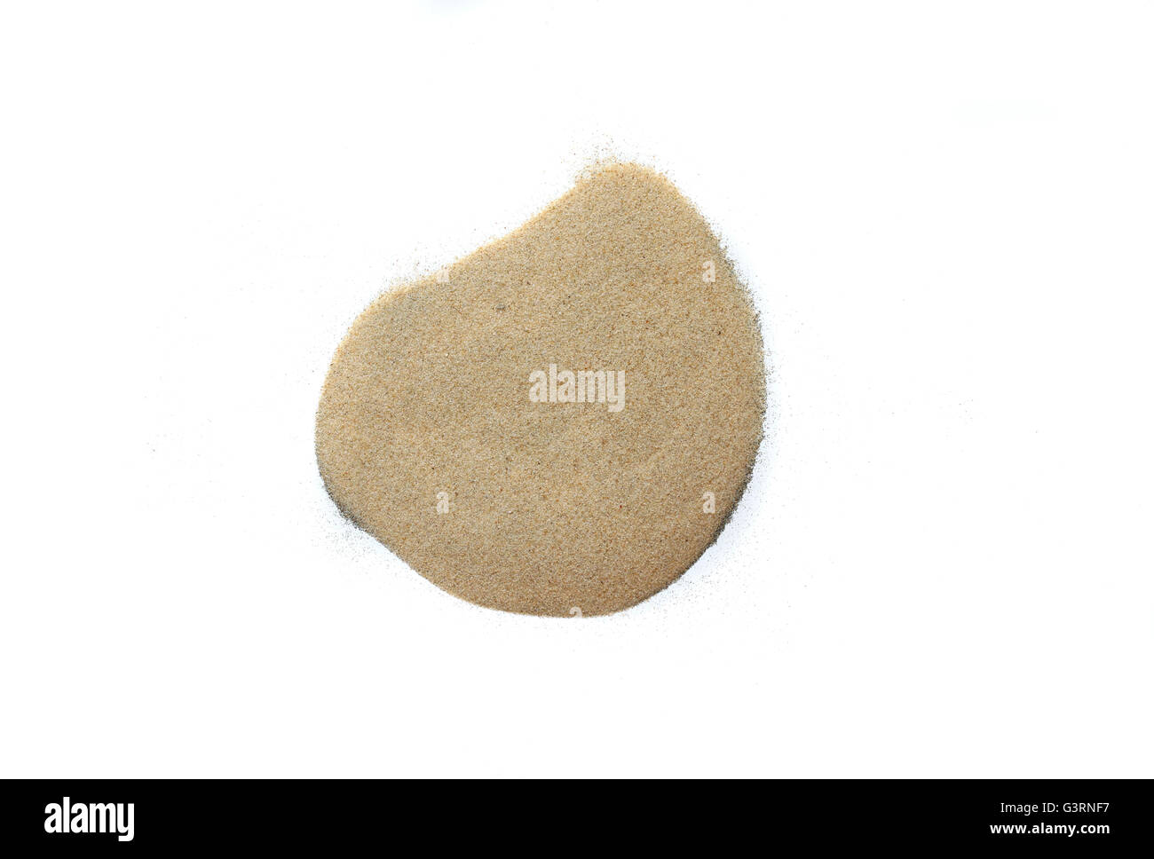 Pile of golden sand isolated on white background Stock Photo - Alamy