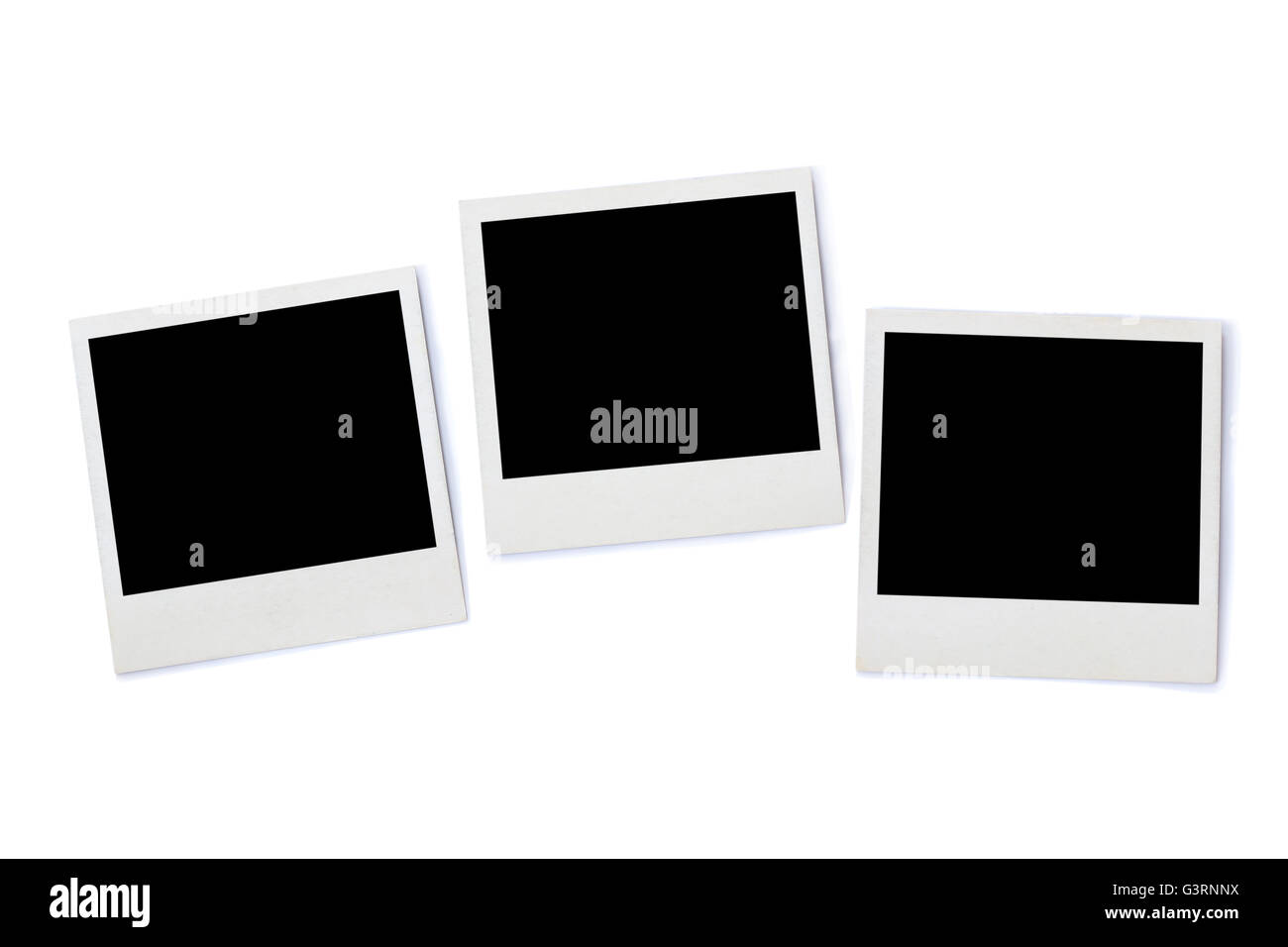 stack of Instant photo frames, isolated on white background. template ...