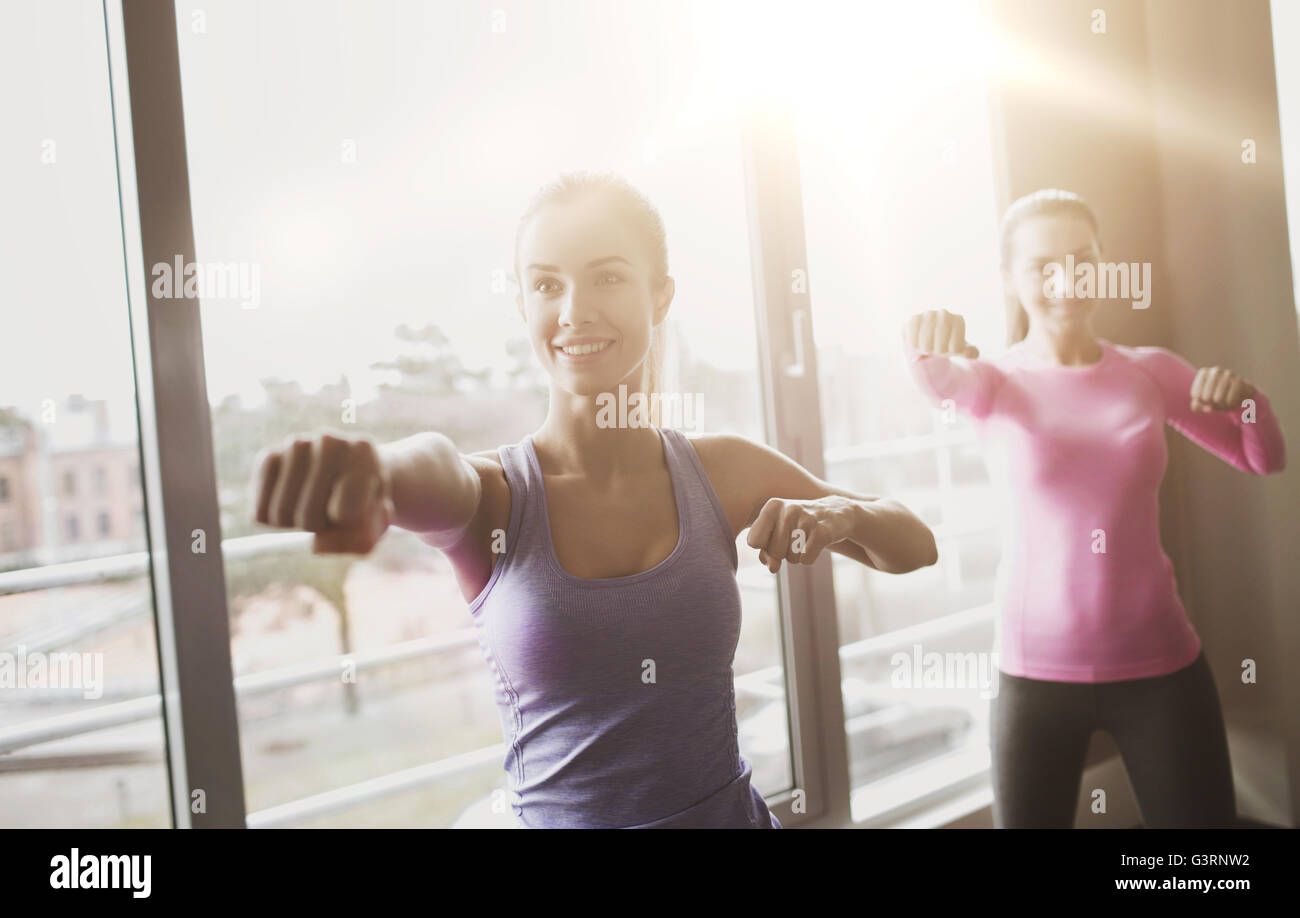 group of happy women working out in gym Stock Photo - Alamy