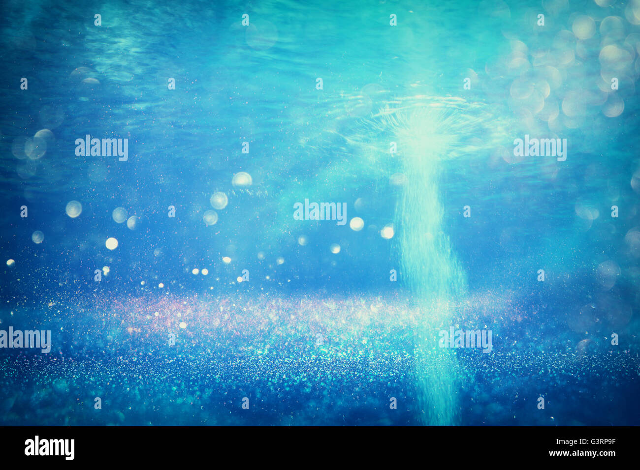 abstract under the sea background with glitter overlay and textures ...