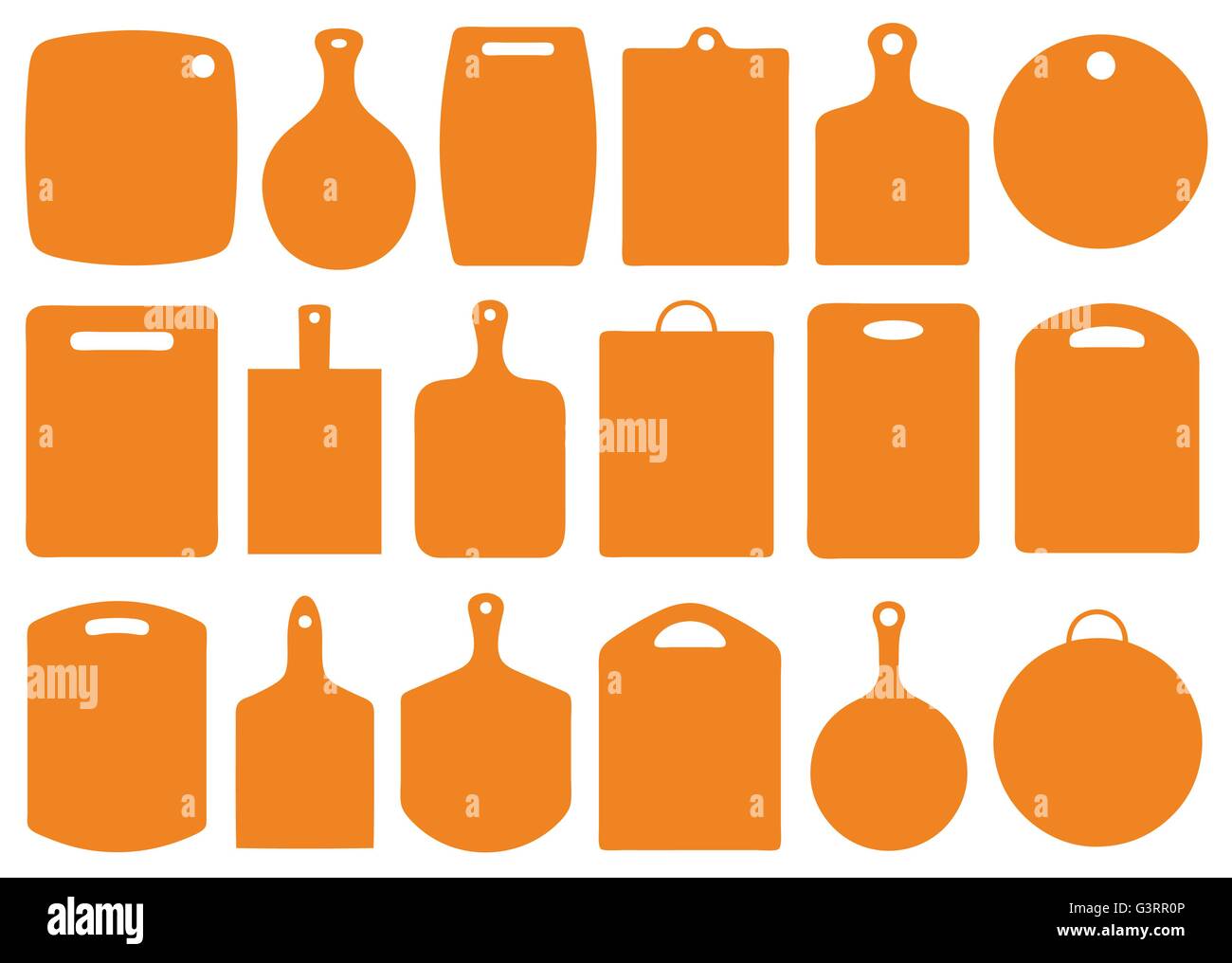 Set of kitchen cutting boards Stock Vector Image & Art - Alamy