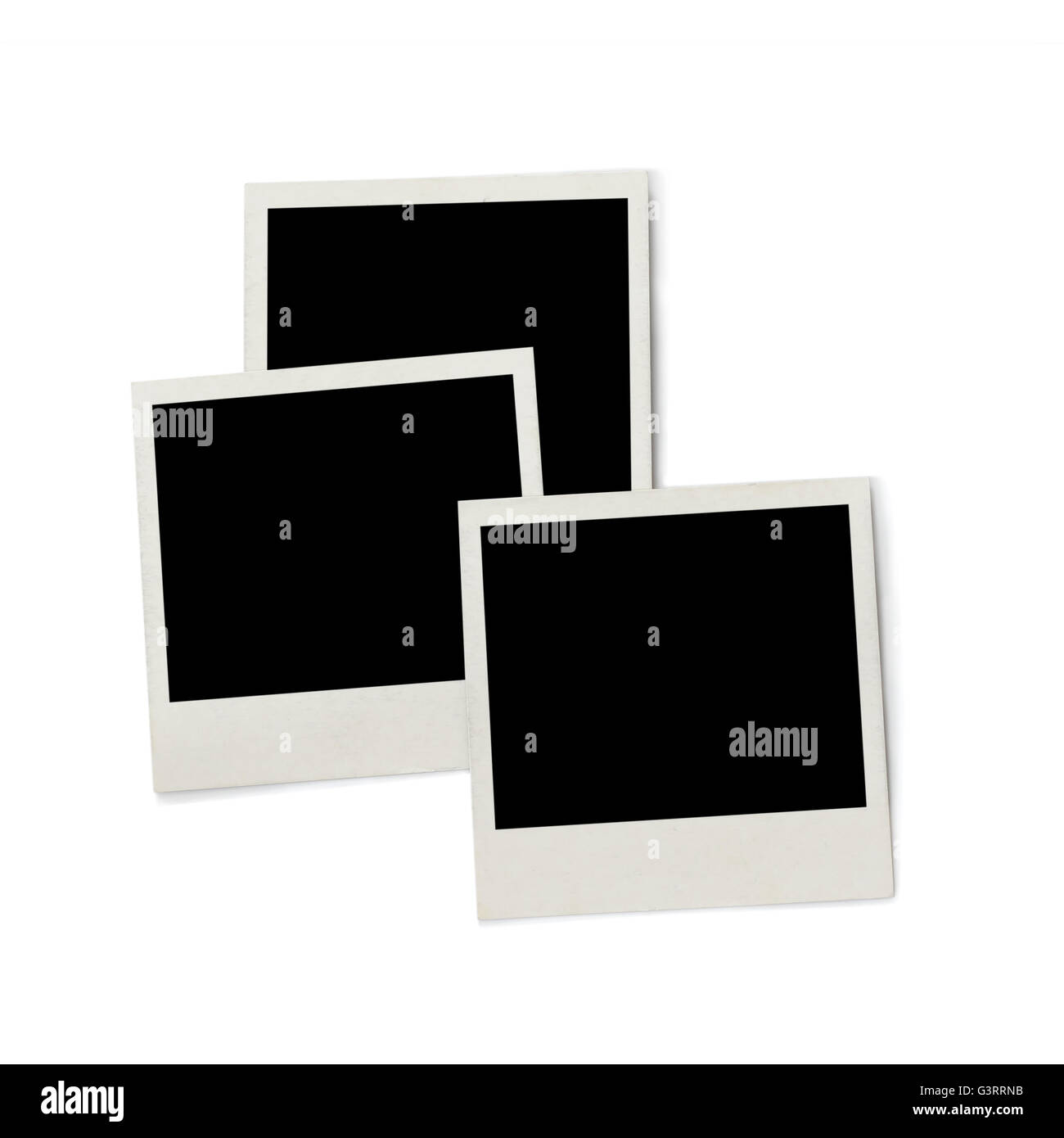 stack of Instant photo frames, isolated on white background Stock Photo ...