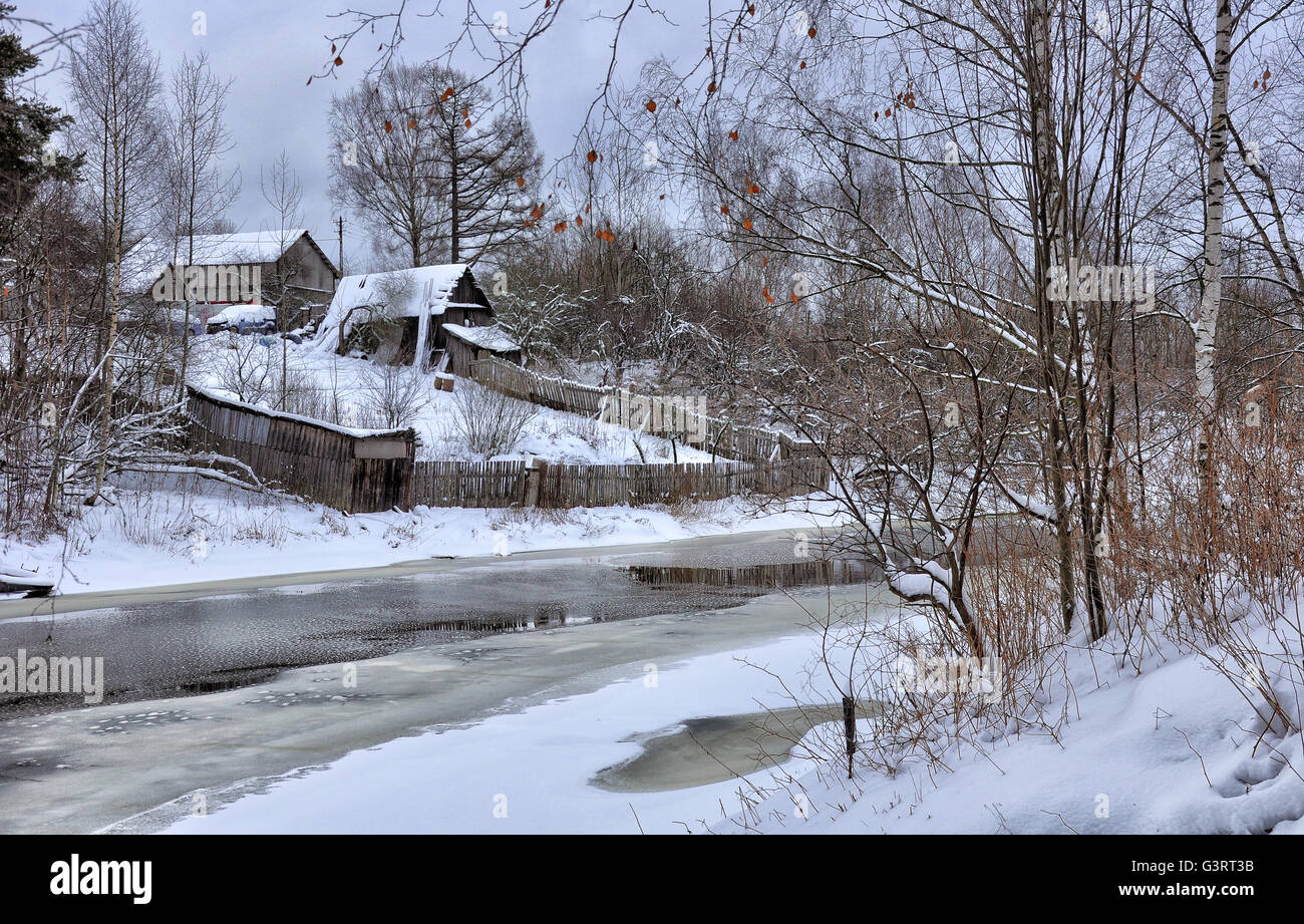 Slavyanka River in Saint Petersburg in winter Stock Photo - Alamy