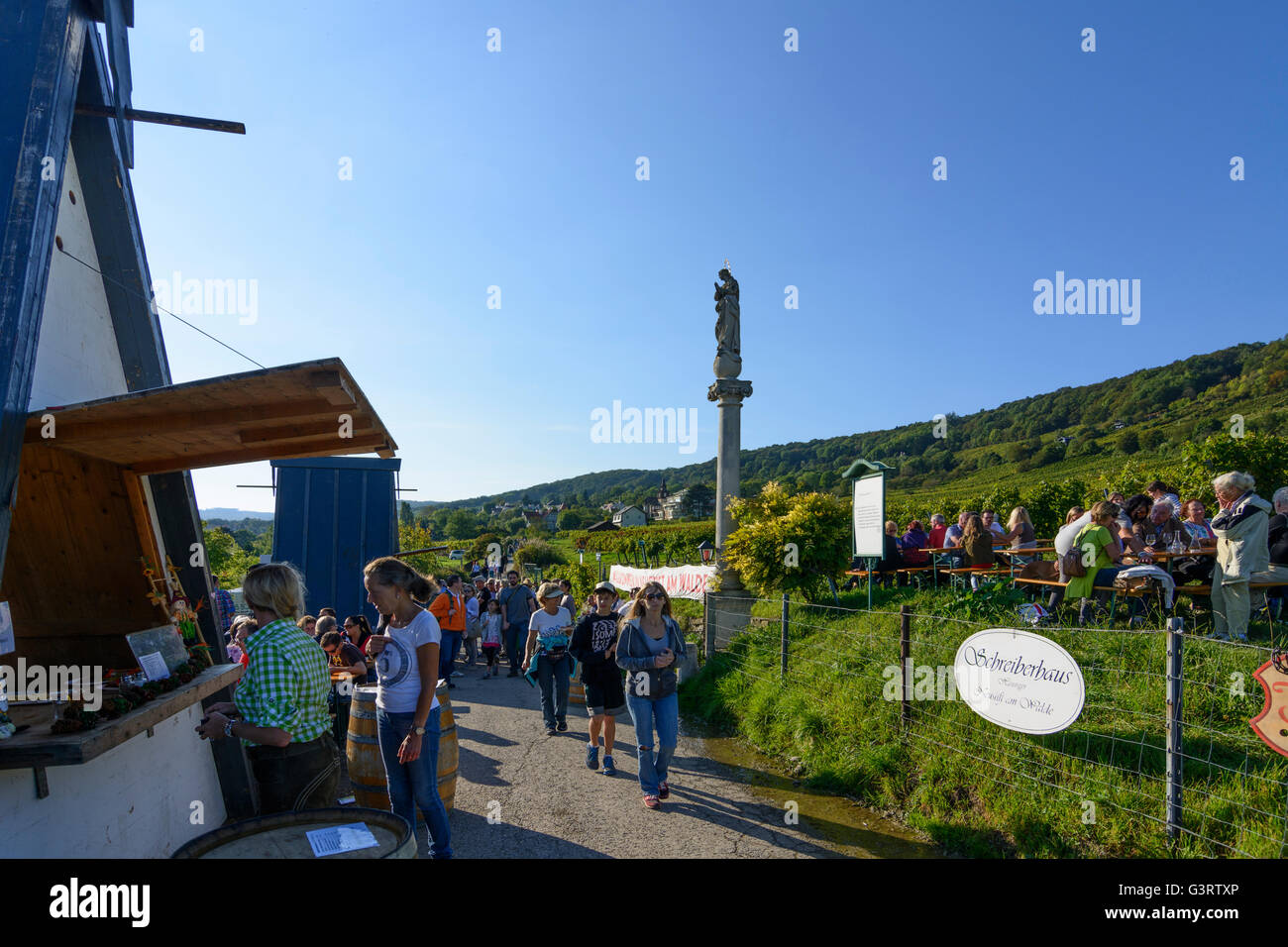 Wine bar in a vineyard in Neustift am Walde, Marien's column, Austria ...
