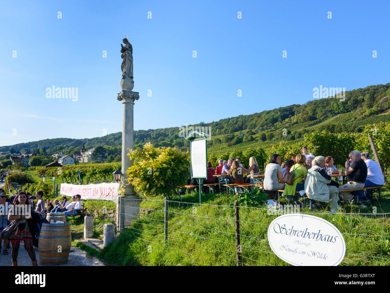 Wine bar in a vineyard in Neustift am Walde, Marien's column, Austria ...