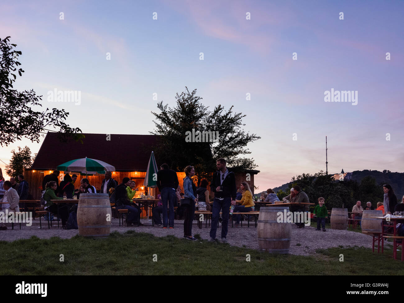 wine bar tavern " Wieninger on Nussberg " in a vineyard near Grinzing ...