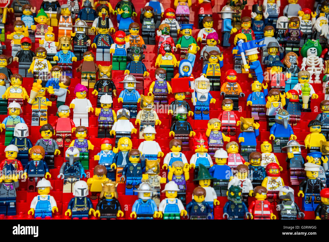 Lego character as fans on the stands of a sport arena Stock Photo - Alamy