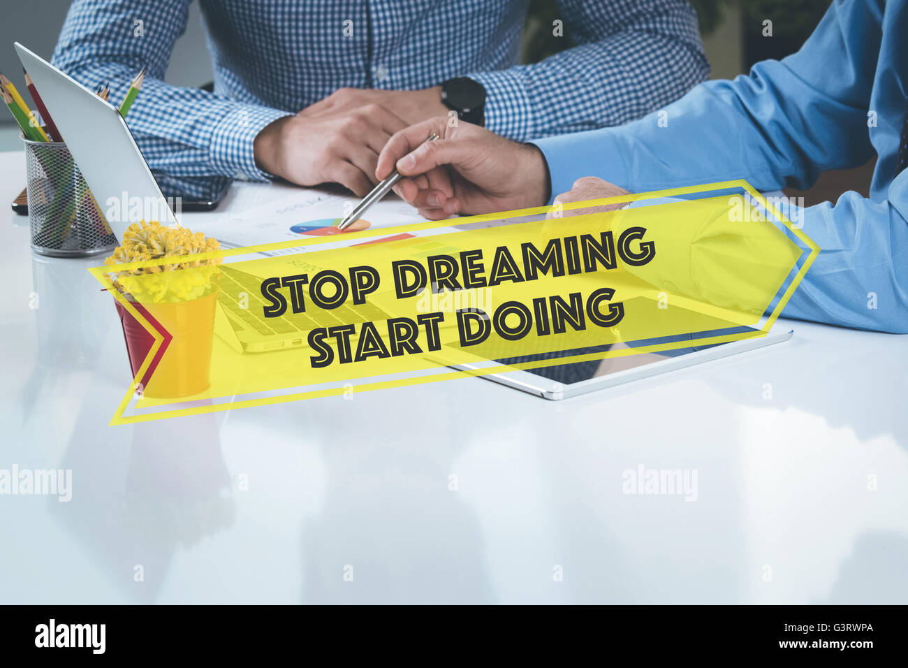 BUSINESS WORKING OFFICE Stop Dreaming Start Doing TEAMWORK ...