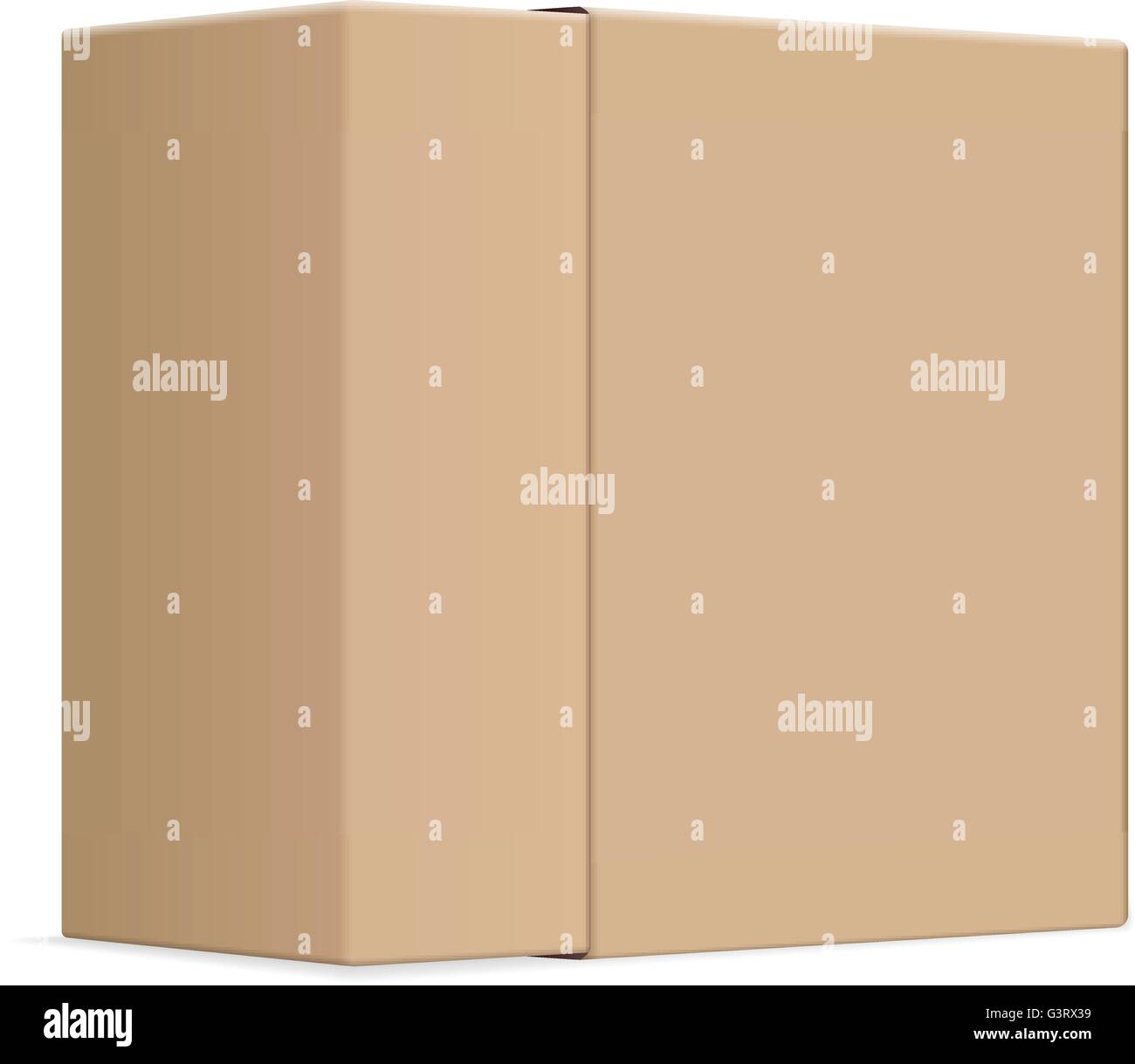 Blank brown carton paper Stock Vector Images - Alamy
