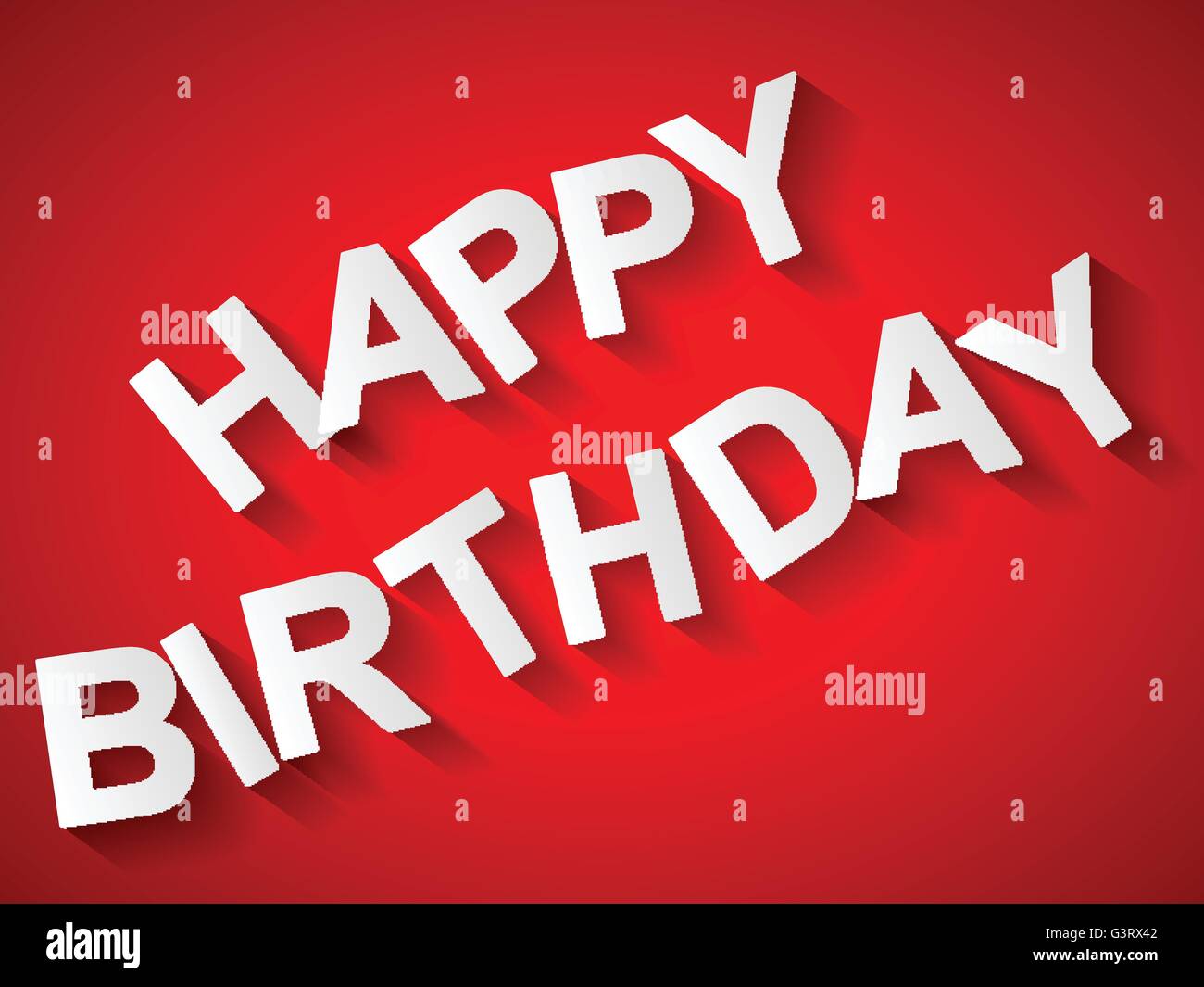 Happy birthday text on a red background Stock Vector Image & Art - Alamy