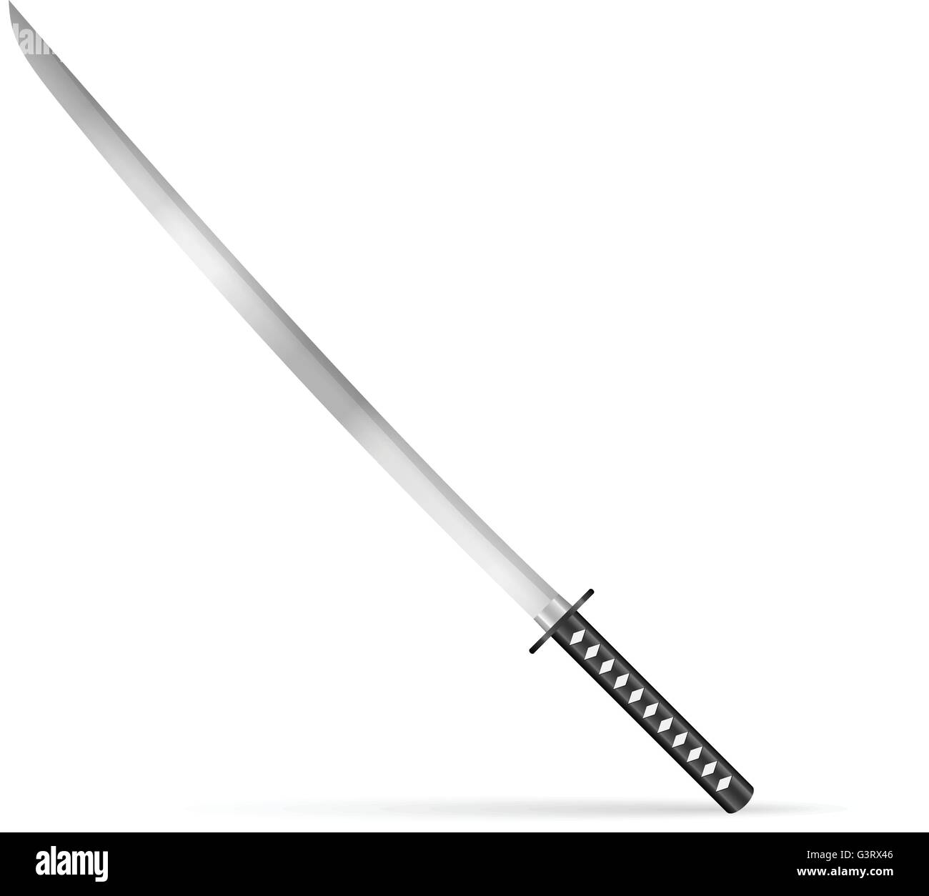 Japan sword on a white background. Vector illustration Stock Vector ...