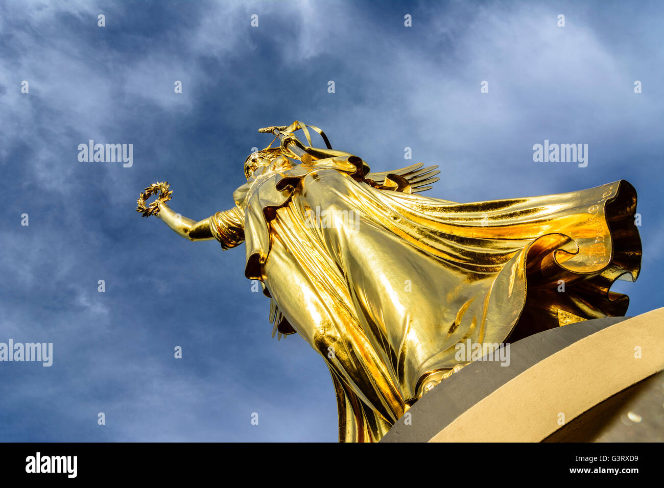 statue of Victoria at Victory Column, Germany, Berlin, , Berlin Stock ...