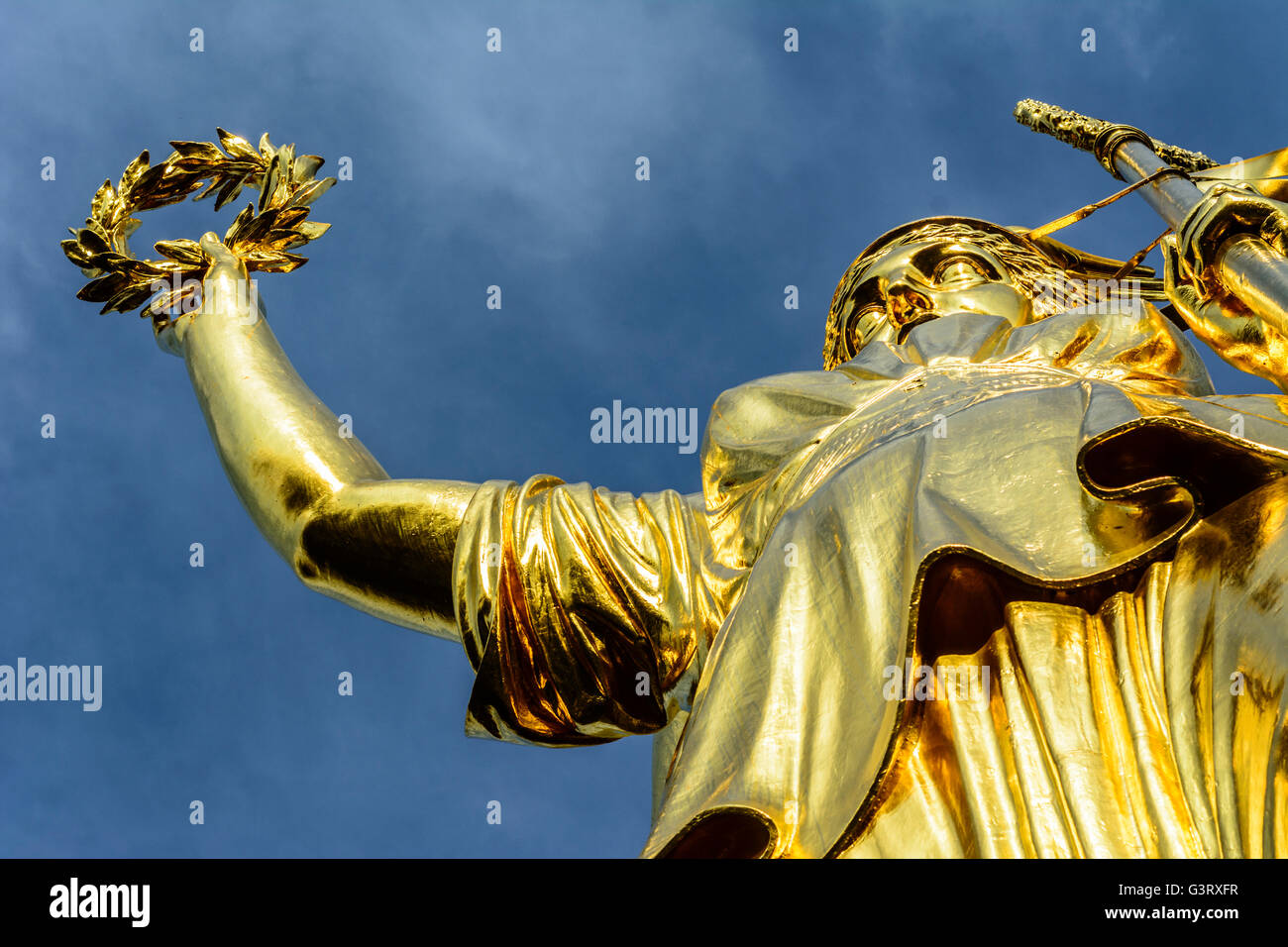statue of Victoria at Victory Column, Germany, Berlin, , Berlin Stock ...