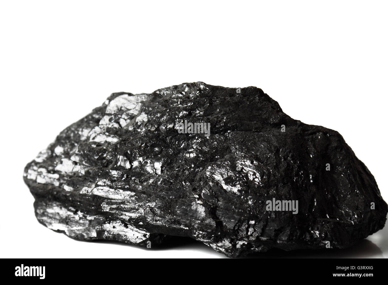 Coal isolated on a white background Stock Photo - Alamy