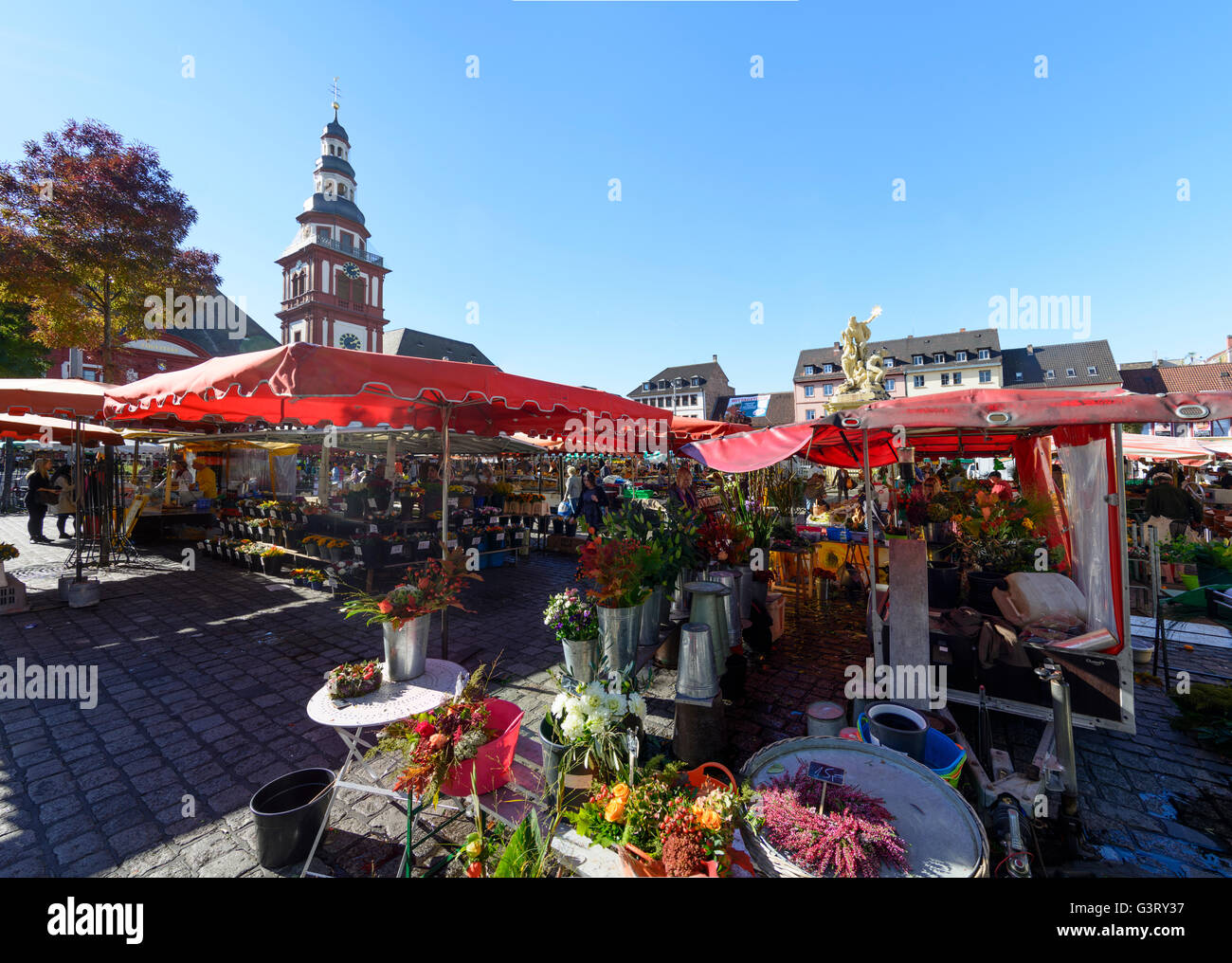 Market Square with Old Town Hall and Church of St. Sebastian with ...