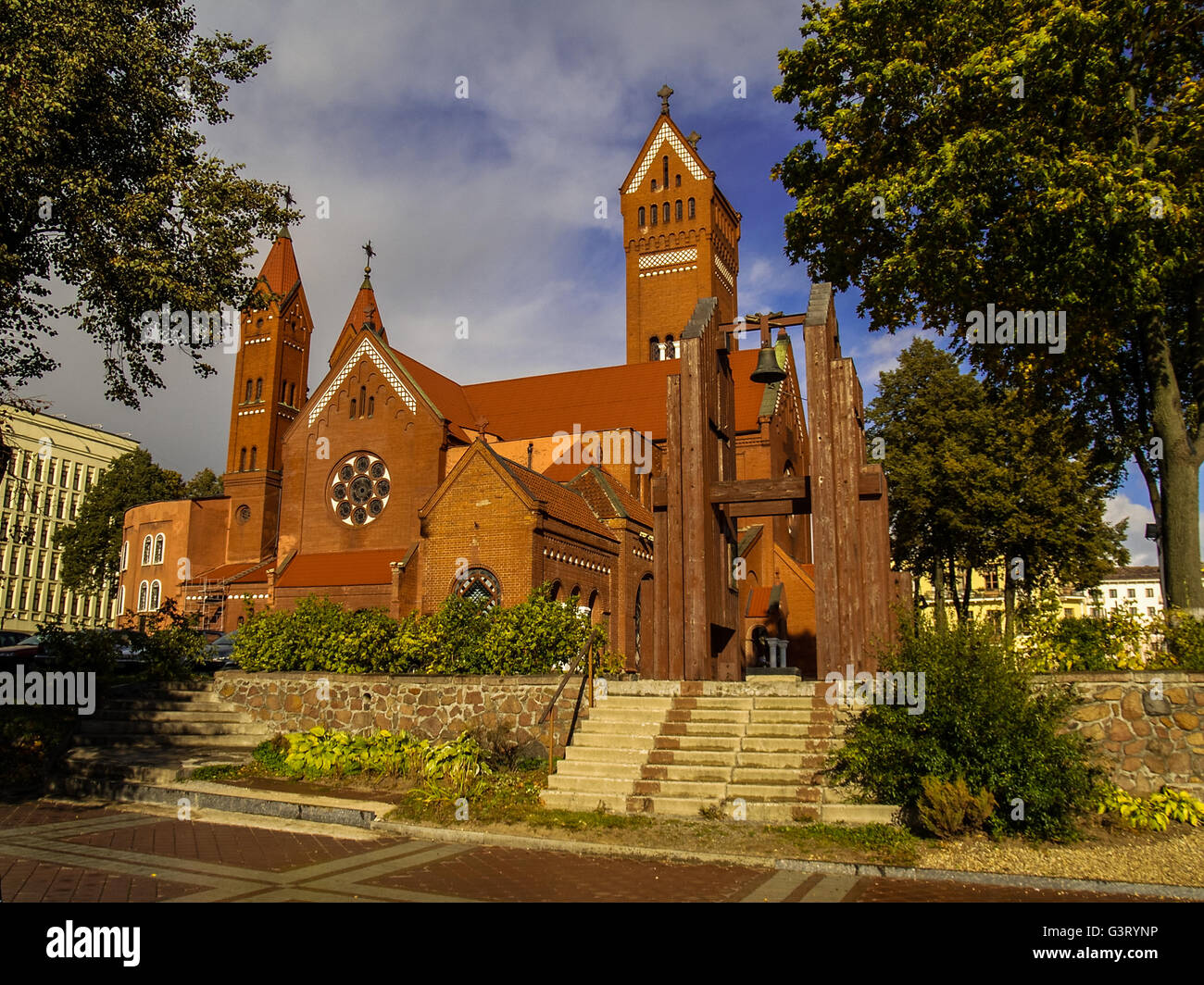 Catholic Cathedral autumn day in the city Stock Photo - Alamy
