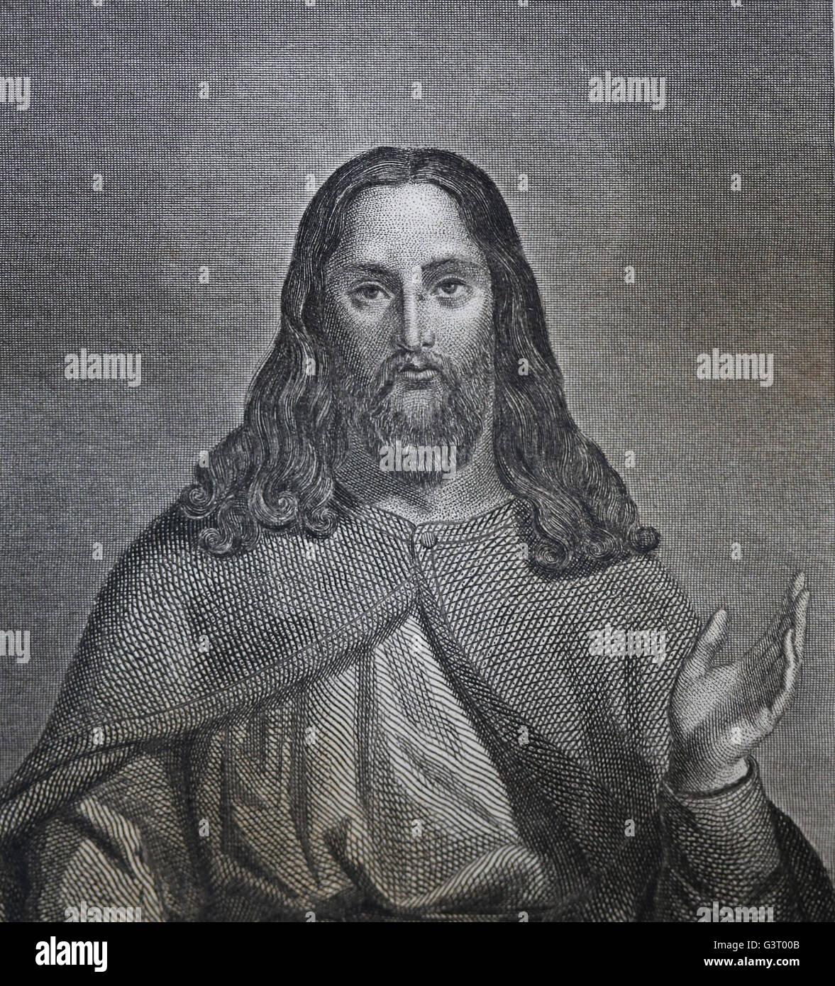 Christ. Portrait. Engraving, 19th century Stock Photo - Alamy