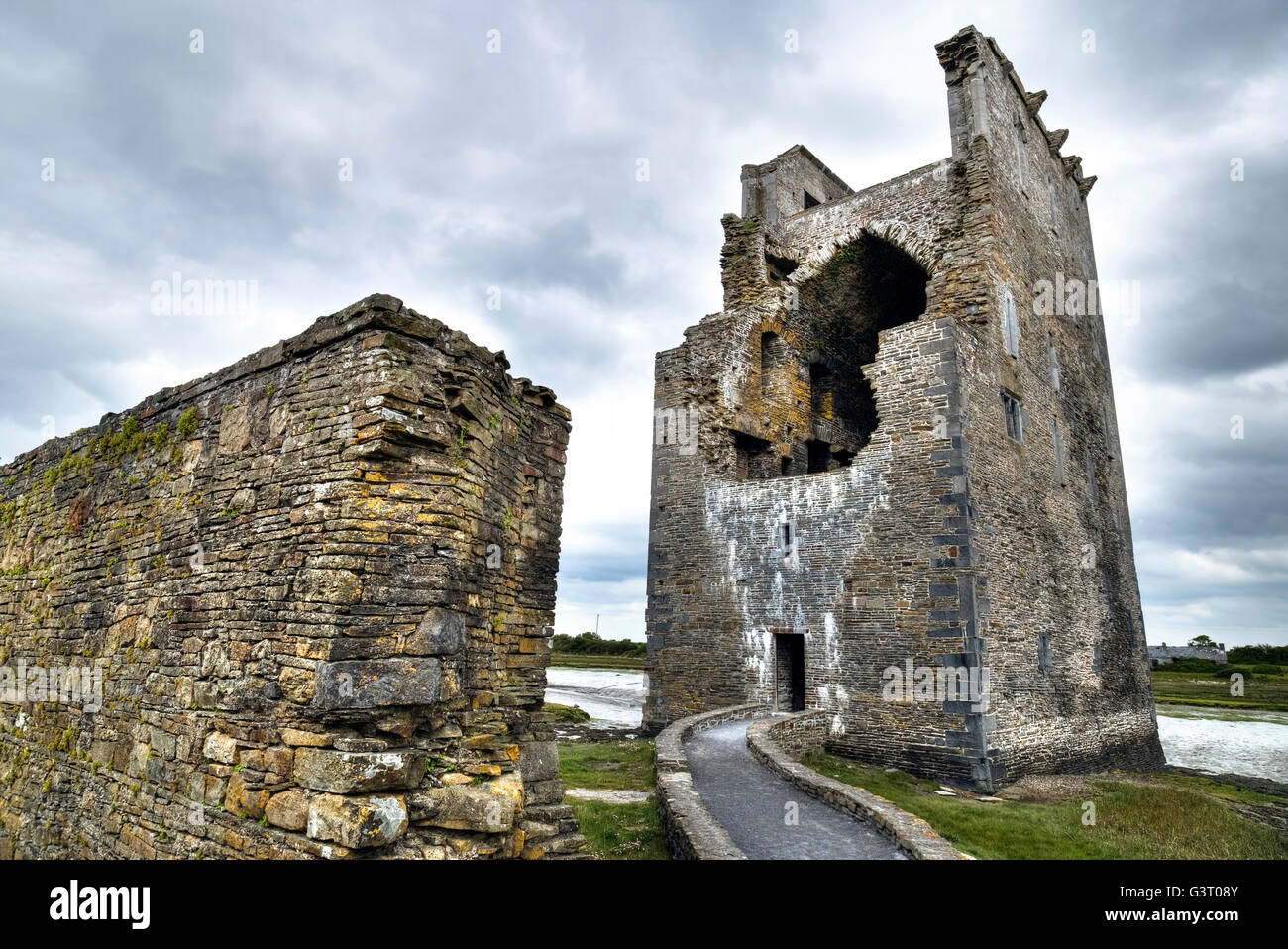 Carrigafoyle Castle, Ballylongford, County Kerry, Ireland Stock Photo ...