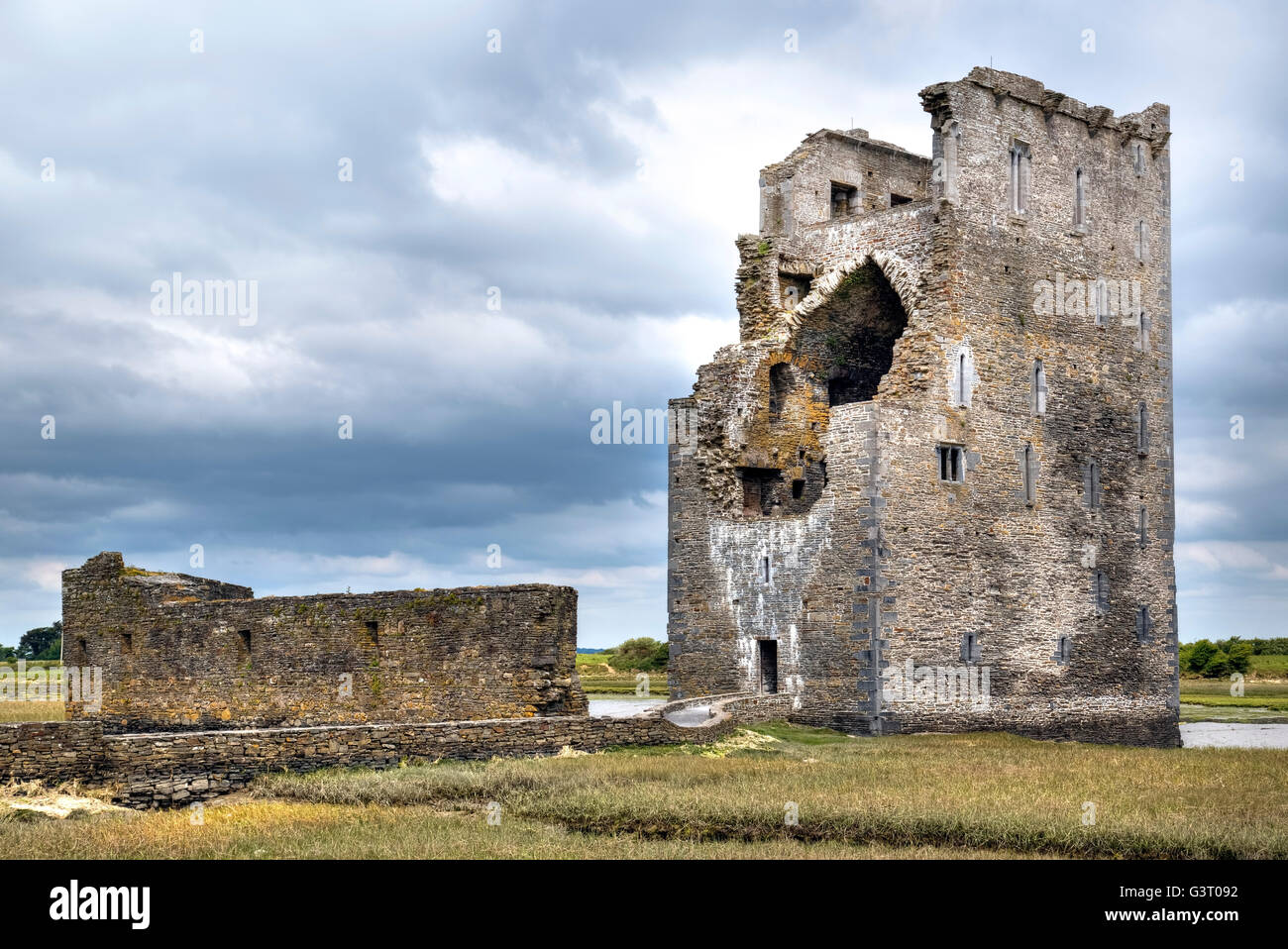 Carrigafoyle Castle, Ballylongford, County Kerry, Ireland Stock Photo ...