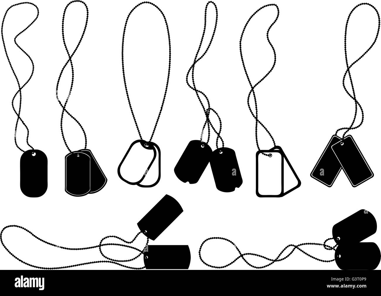 Set of different dog tags Stock Vector Image & Art - Alamy