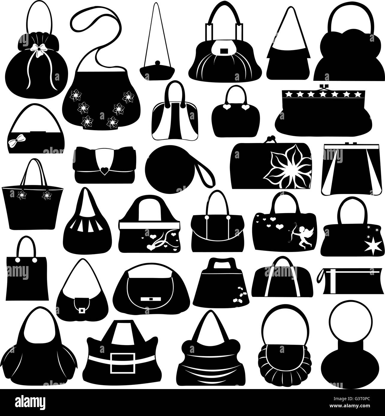 Female purse set Stock Vector Image & Art - Alamy
