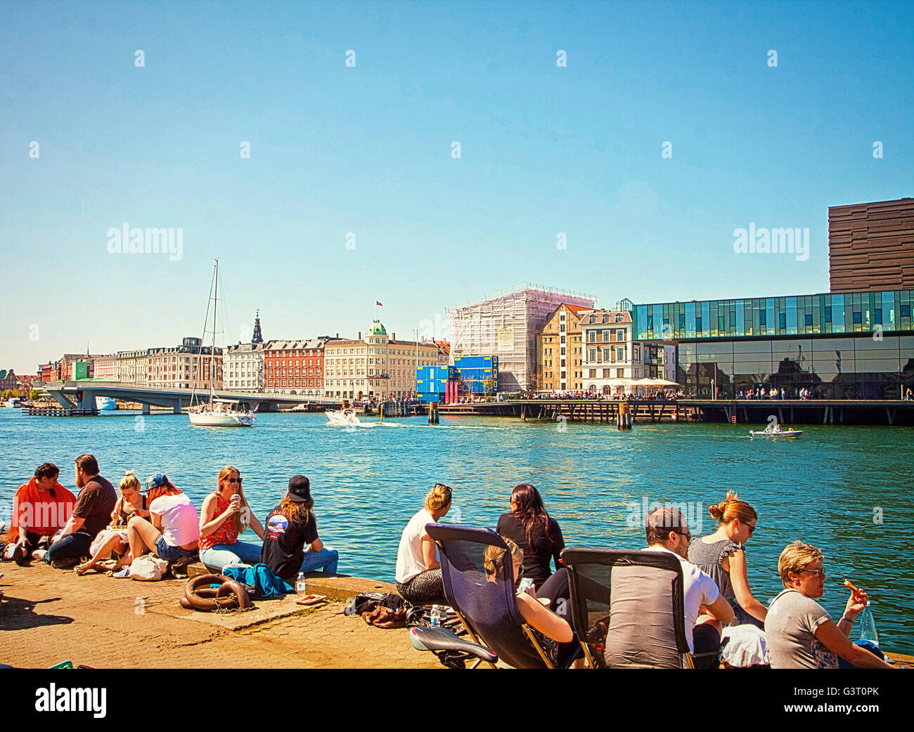 Copenhagen - people enjoy the beautiful weekend weather on the ...