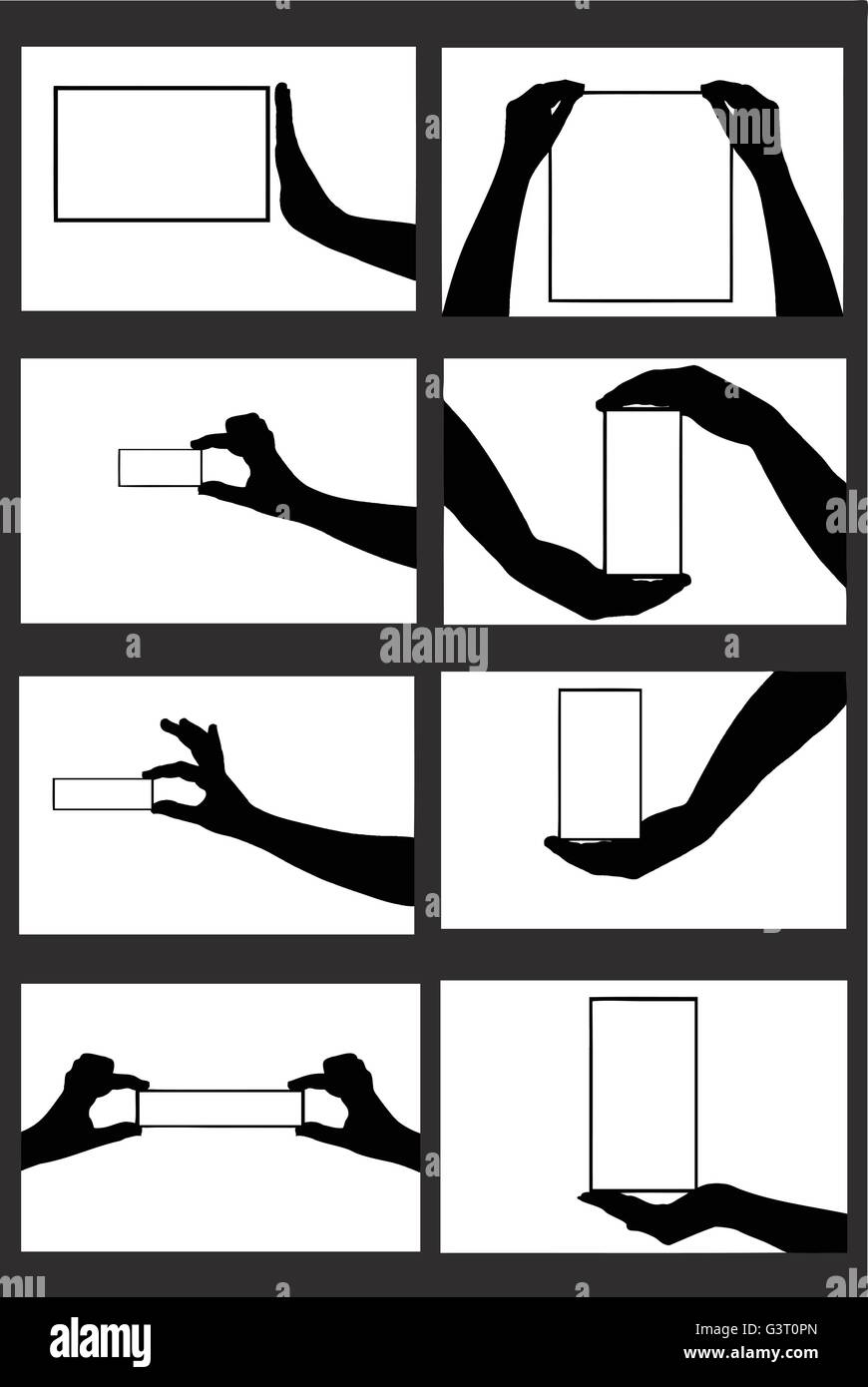 Hands holding sign isolated Stock Vector Image & Art - Alamy