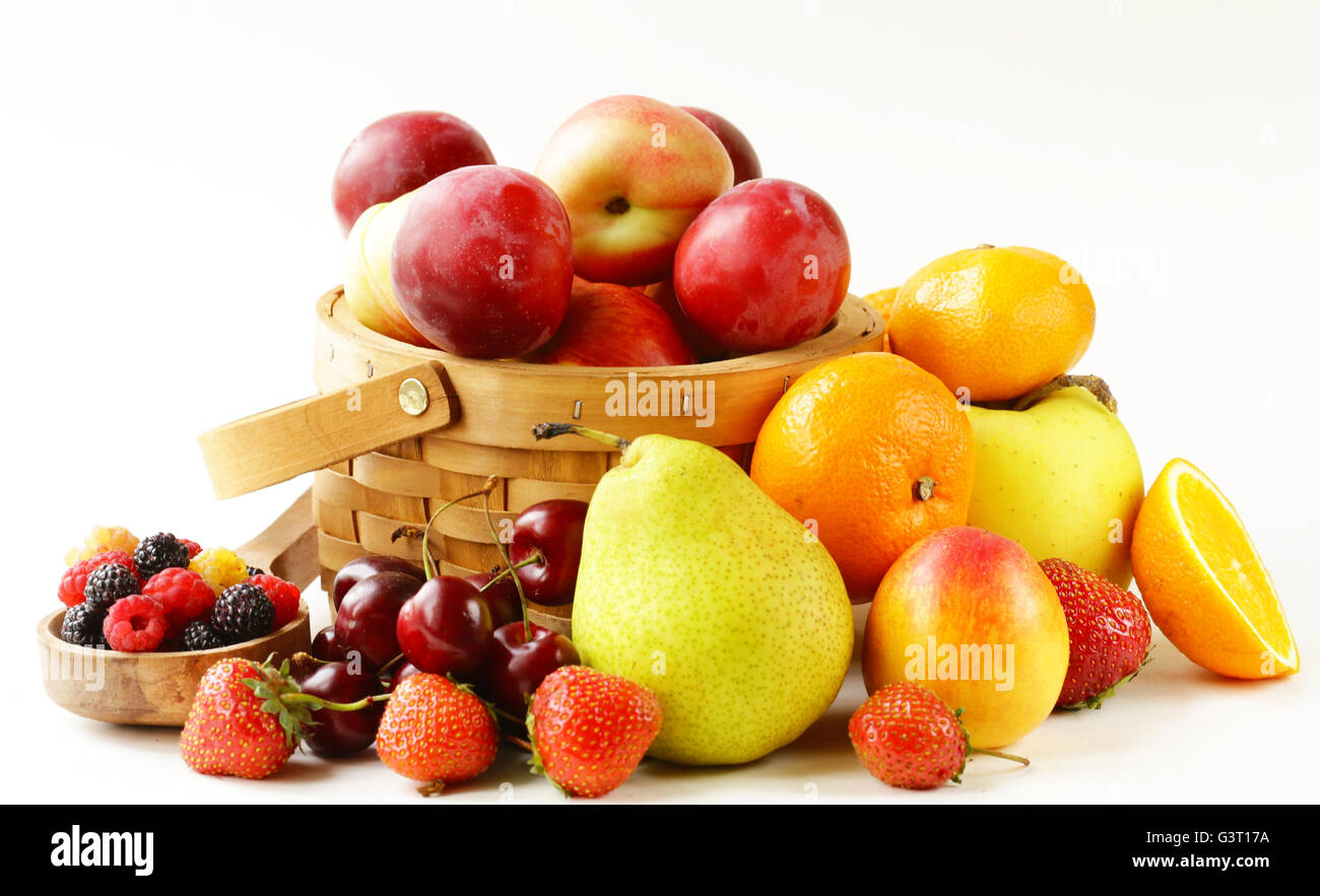 natural organic sweet fruit and berries Stock Photo - Alamy