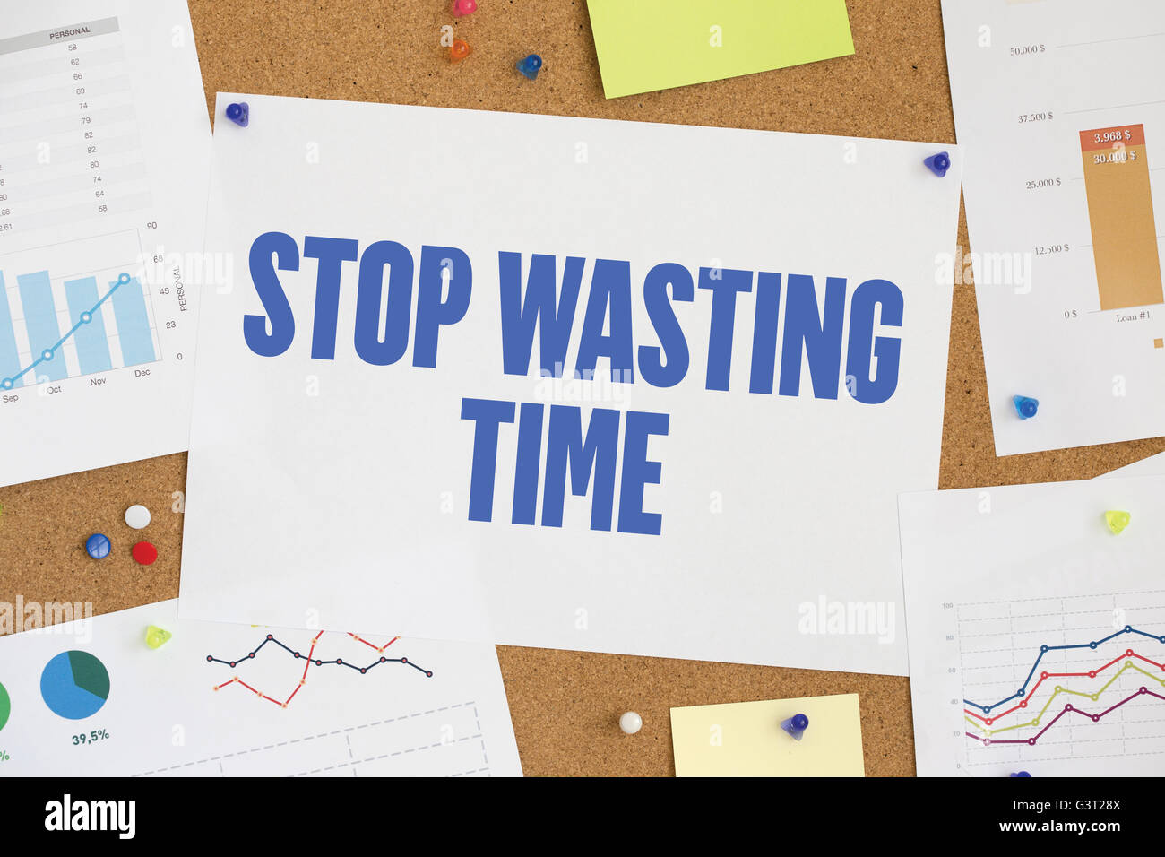 CHART BUSINESS GRAPH RESULT COMPANY STOP WASTING TIME CONCEPT Stock ...