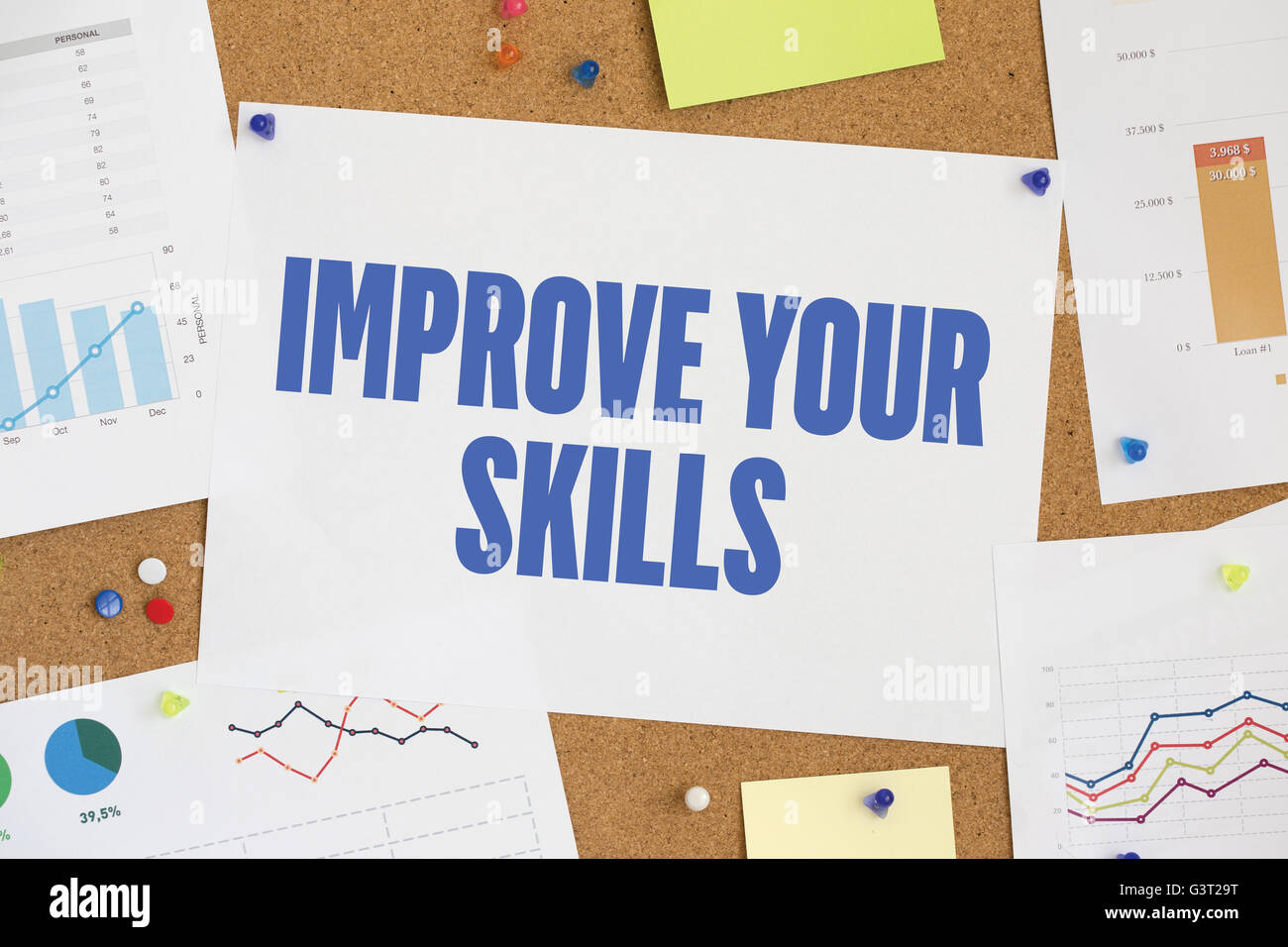 CHART BUSINESS GRAPH RESULT COMPANY IMPROVE YOUR SKILLS CONCEPT Stock ...