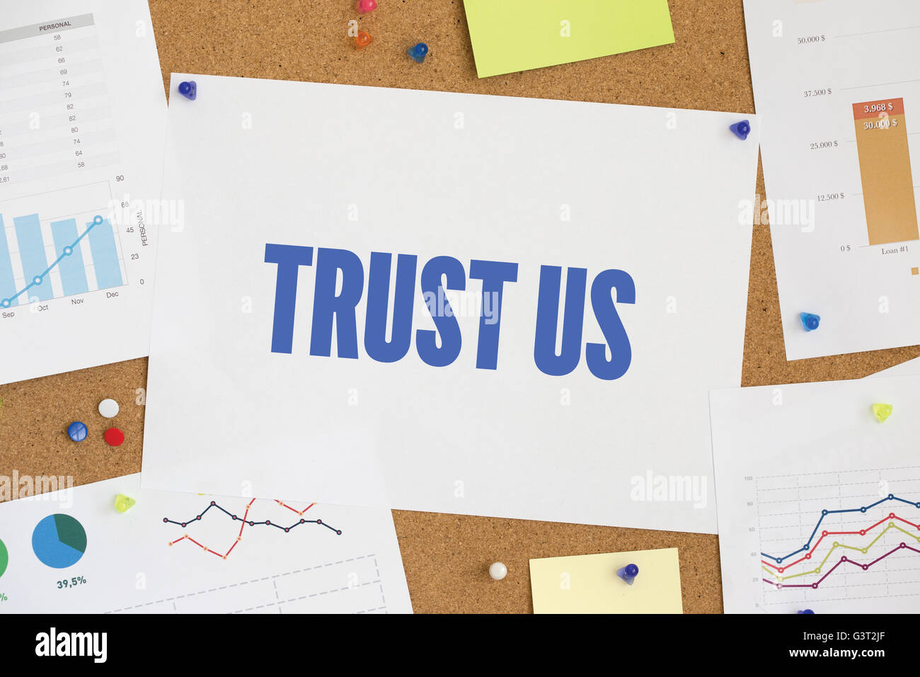 CHART GRAPH RESULT TRUST US CONCEPT Stock Photo - Alamy
