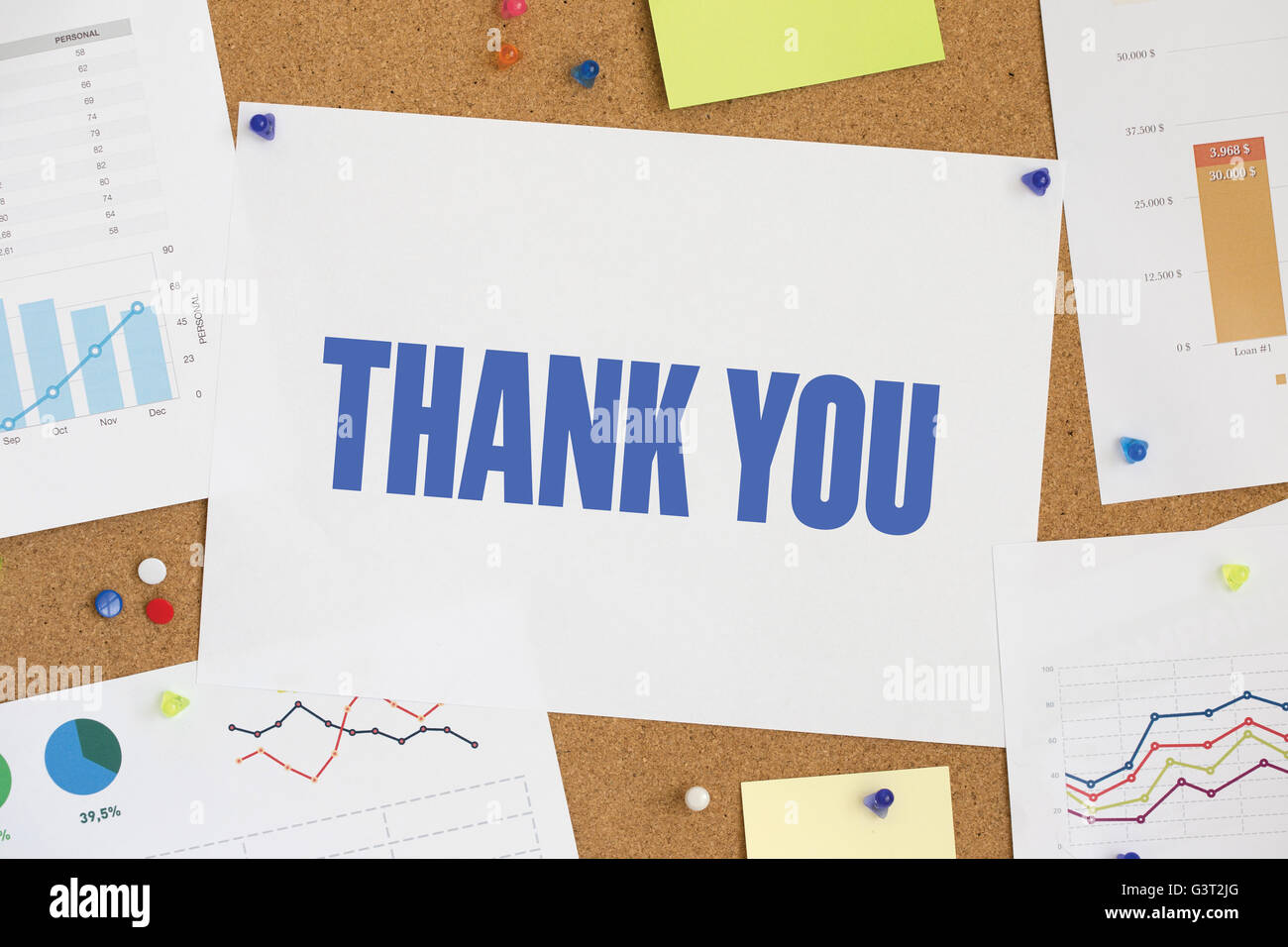CHART GRAPH RESULT THANK YOU CONCEPT Stock Photo - Alamy