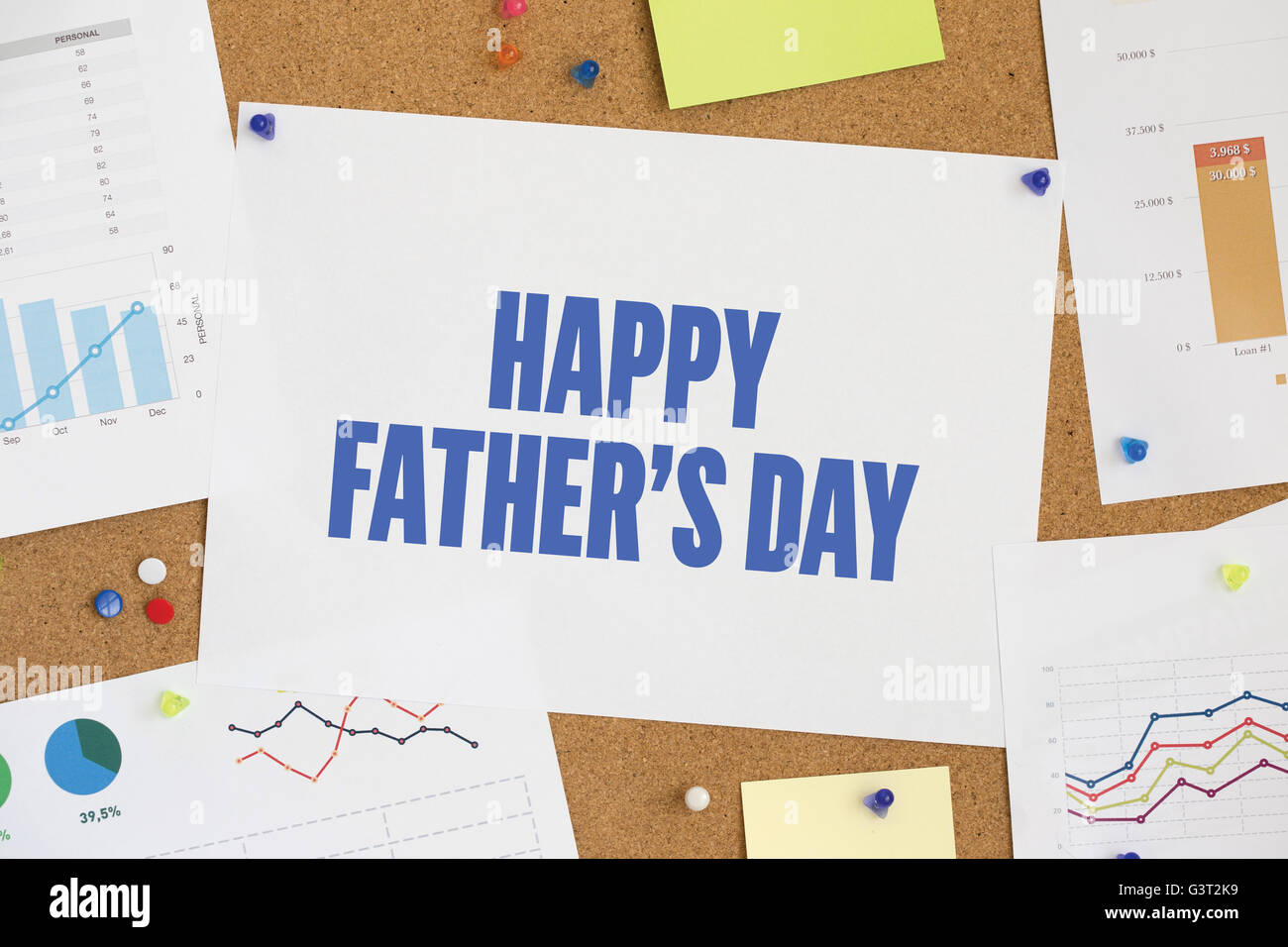 CHART GRAPH RESULT HAPPY FATHER'S DAY CONCEPT Stock Photo - Alamy
