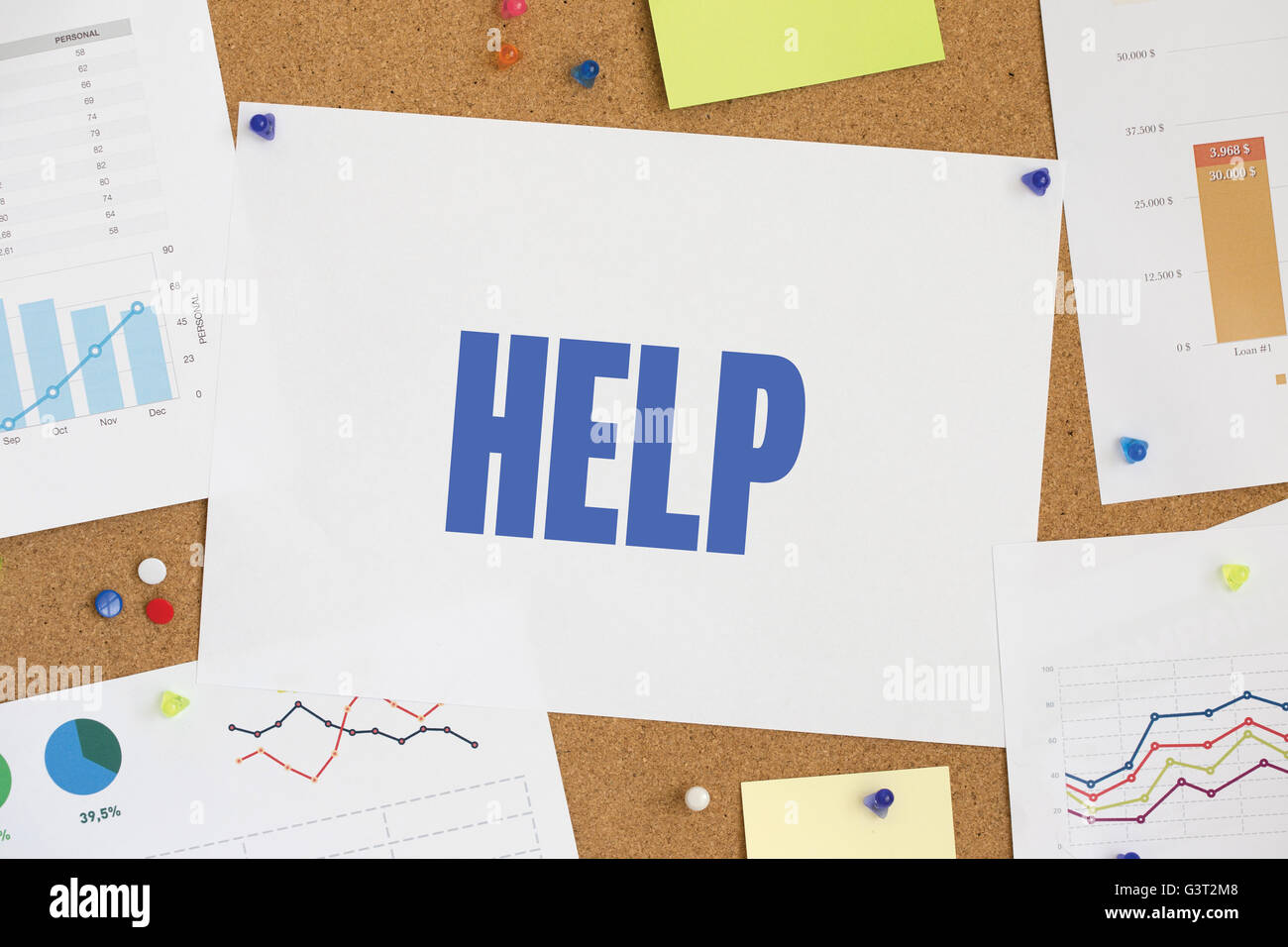 Charts and Graphs Showing the Results with HELP word written paper on ...