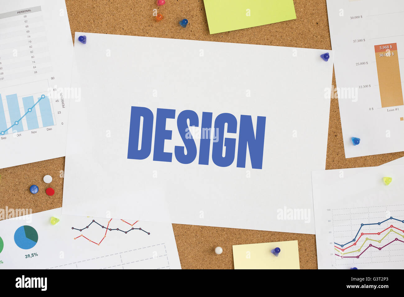 Charts and Graphs Showing the Results with DESIGN word written paper on ...