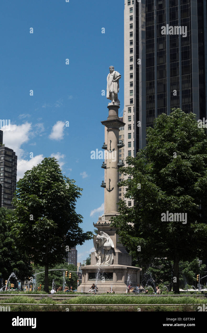 Christopher Columbus Monument, Columbus Circle, NYC Stock Photo - Alamy