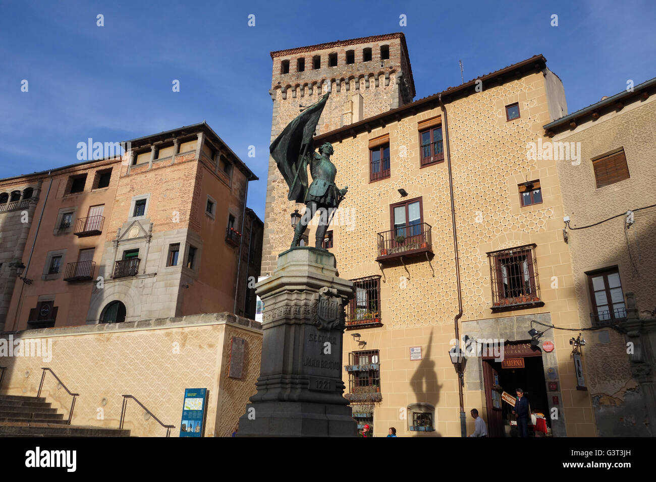 Segovia Spain Statue of Juan Bravo in Plaza Medina Del Campo outside ...